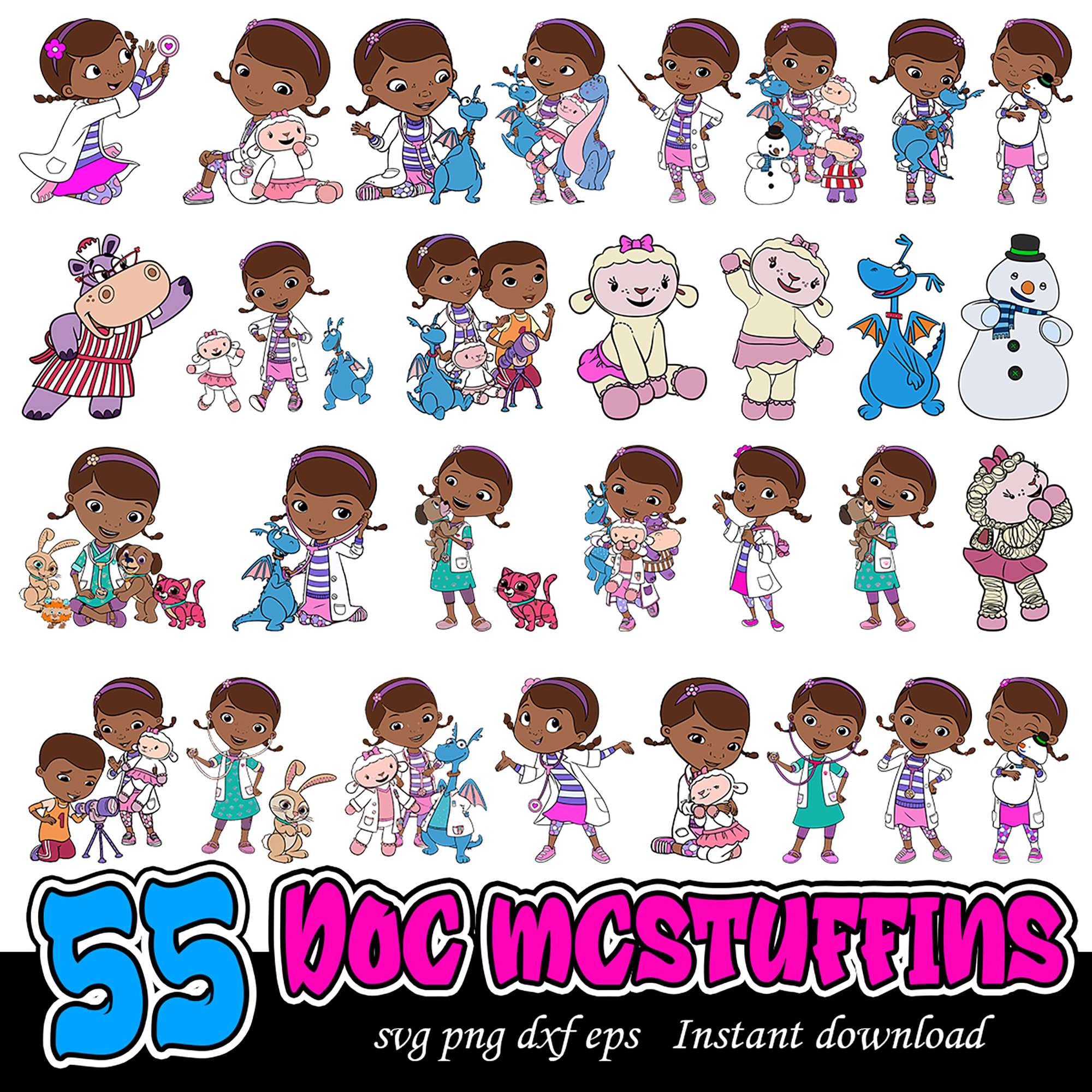 55 Doc McStuffins SVG Bundle Cute Characters for Crafts – svgpan