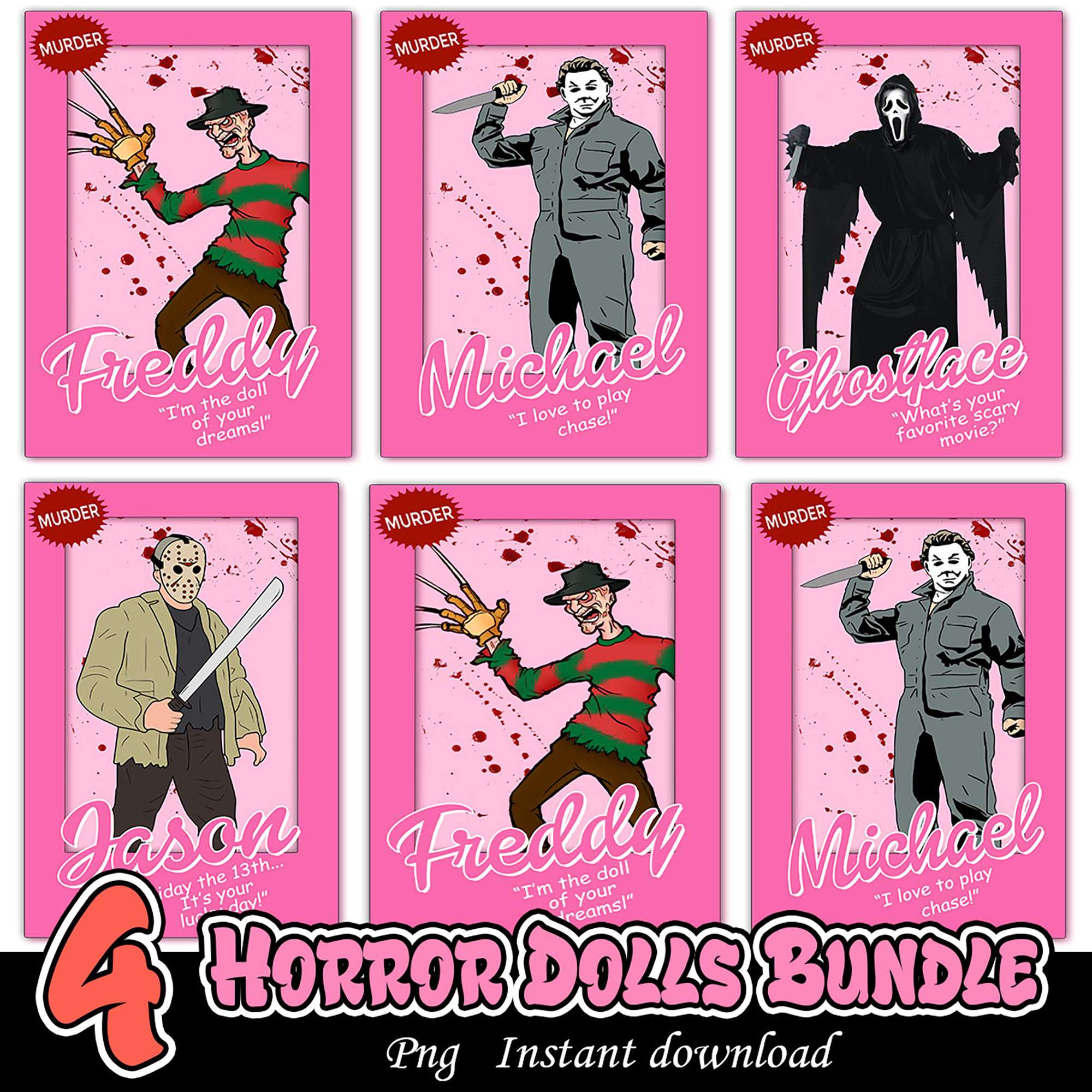 Horror Dolls Bundle PNG Download for Spooky Fun Decor – svgpan