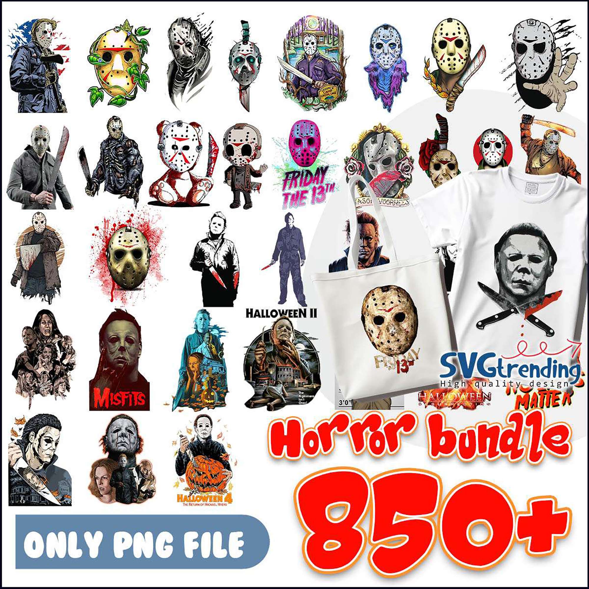 Horror Movie PNG Bundle 850+ Designs – svgpan