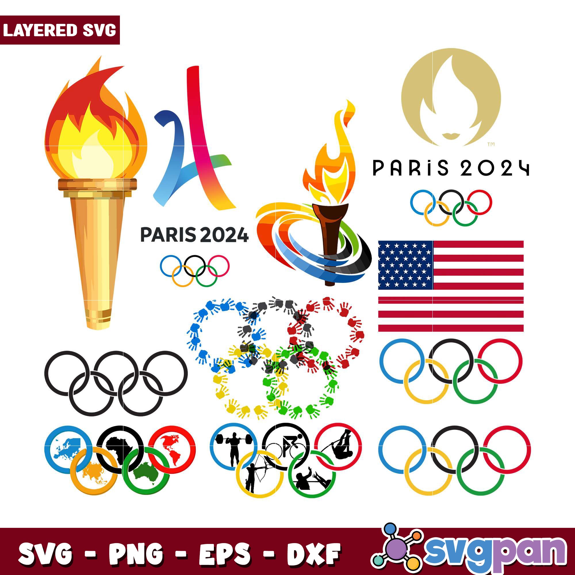 Paris 2024 Olympics SVG Bundle – svgpan
