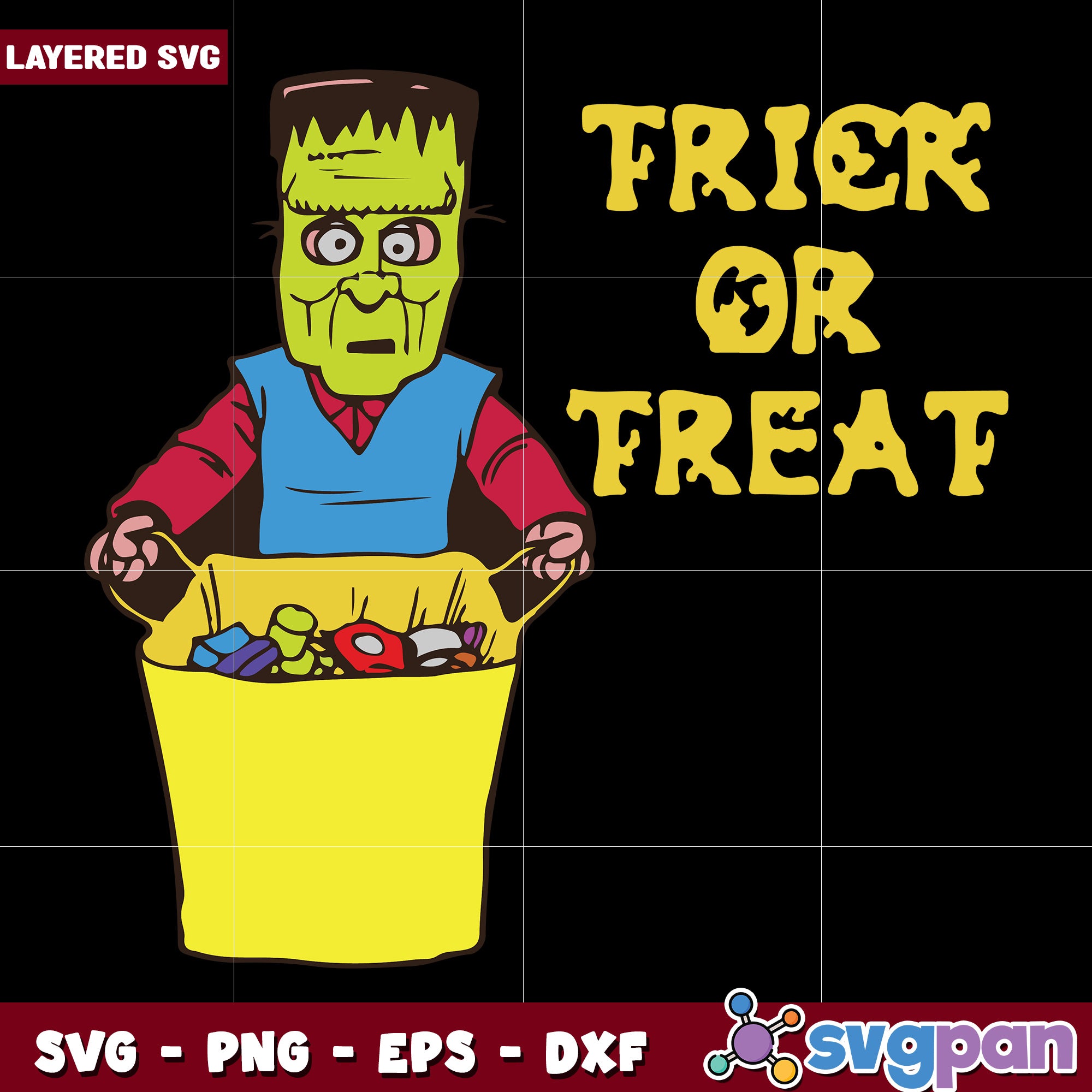 Trick or treat Frankenstein svg, halloween toys svg, halloween autumn ...