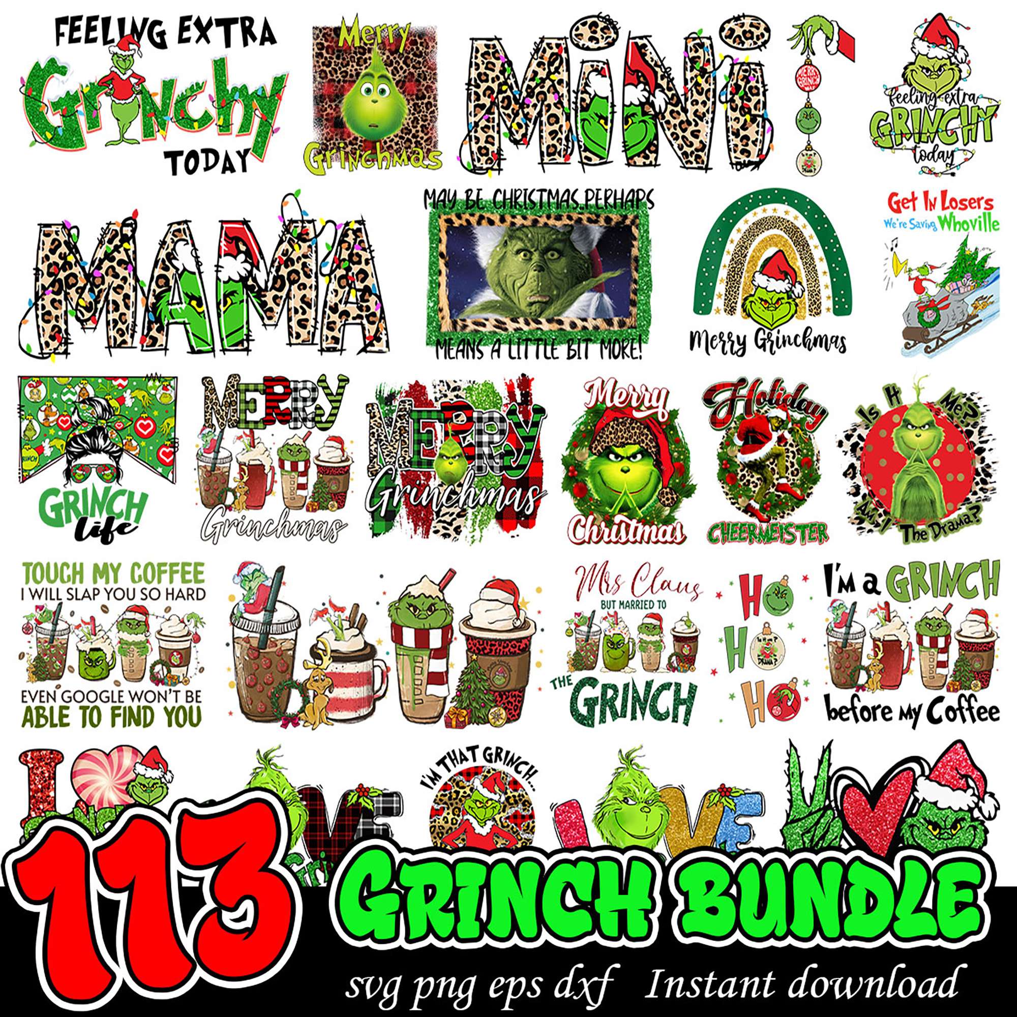 113 Grinch SVG Bundle Instant Download – svgpan