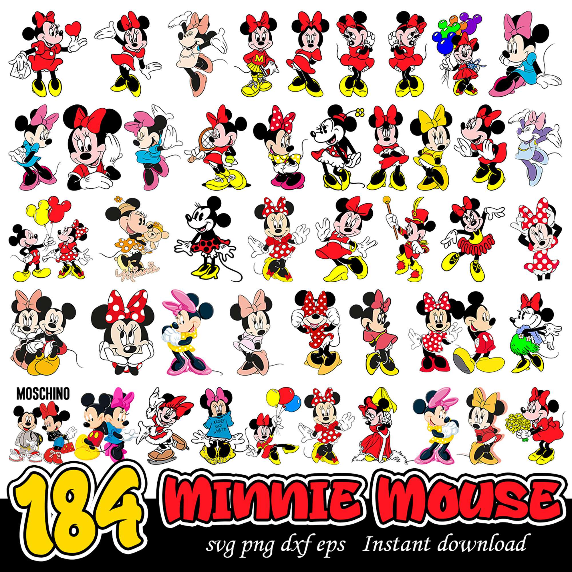 184 Minnie Mouse SVG Bundle for Creative Projects Download – svgpan