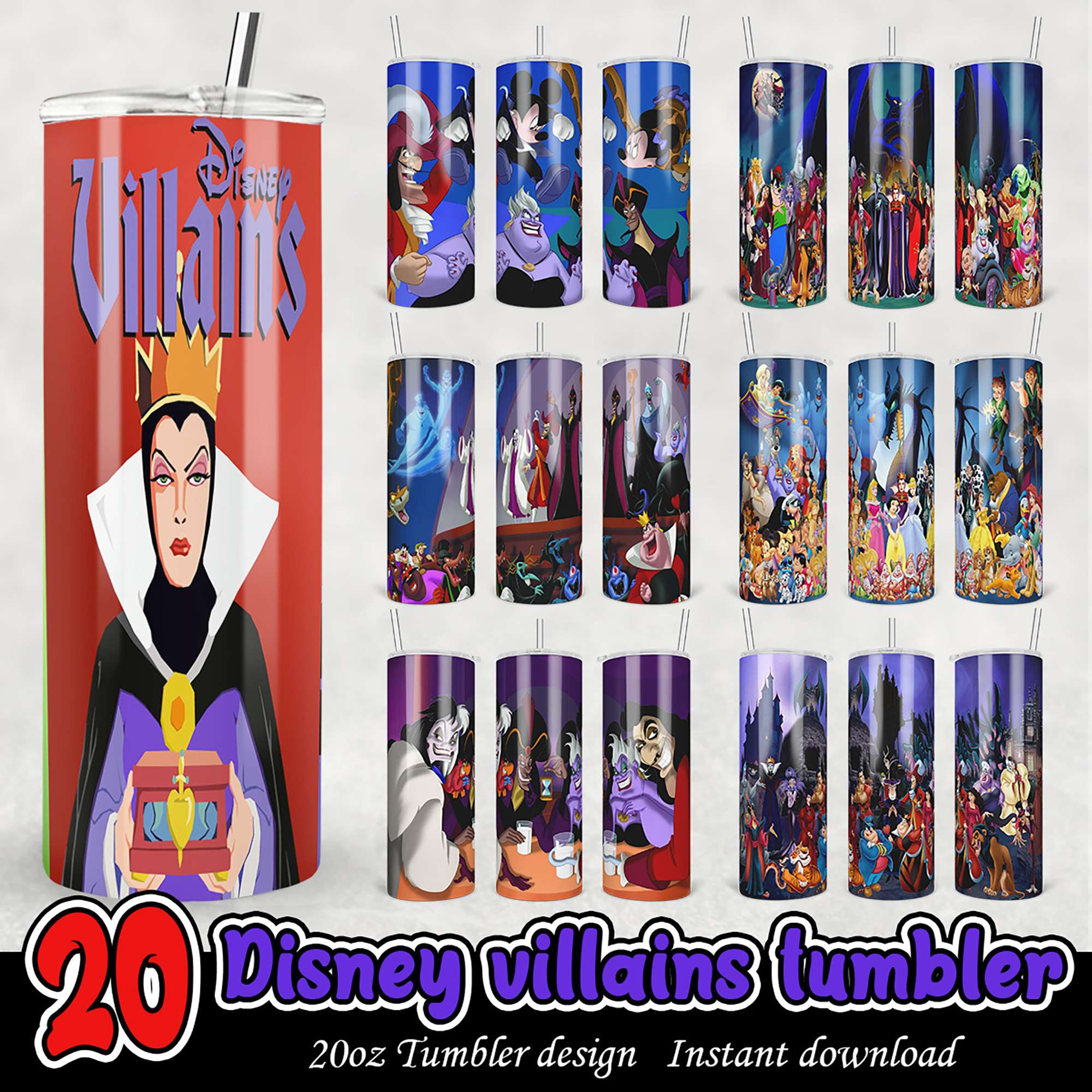 20 Disney Villain Tumbler Designs – svgpan