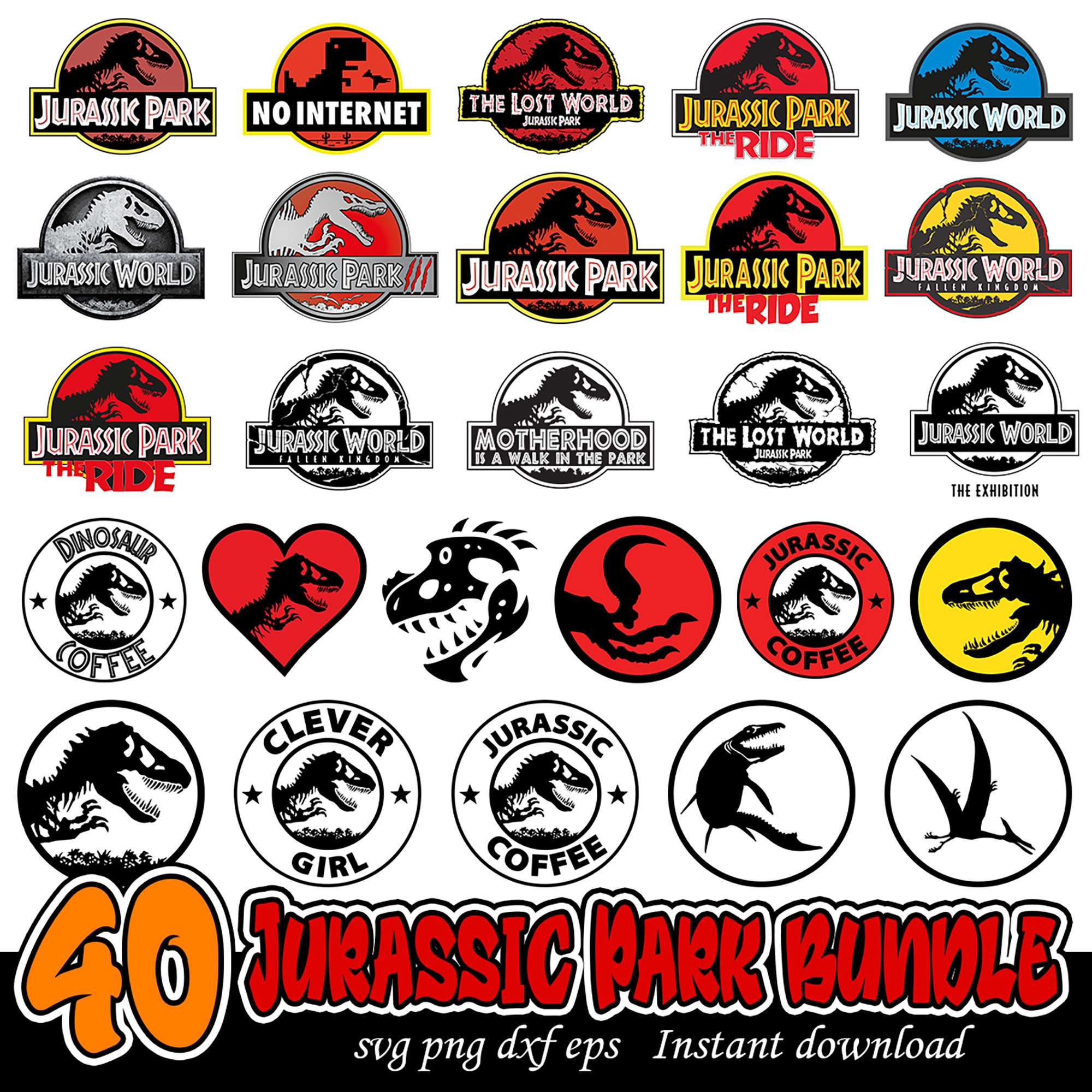40 Jurassic Park SVG Bundle for Creative Projects Download – svgpan