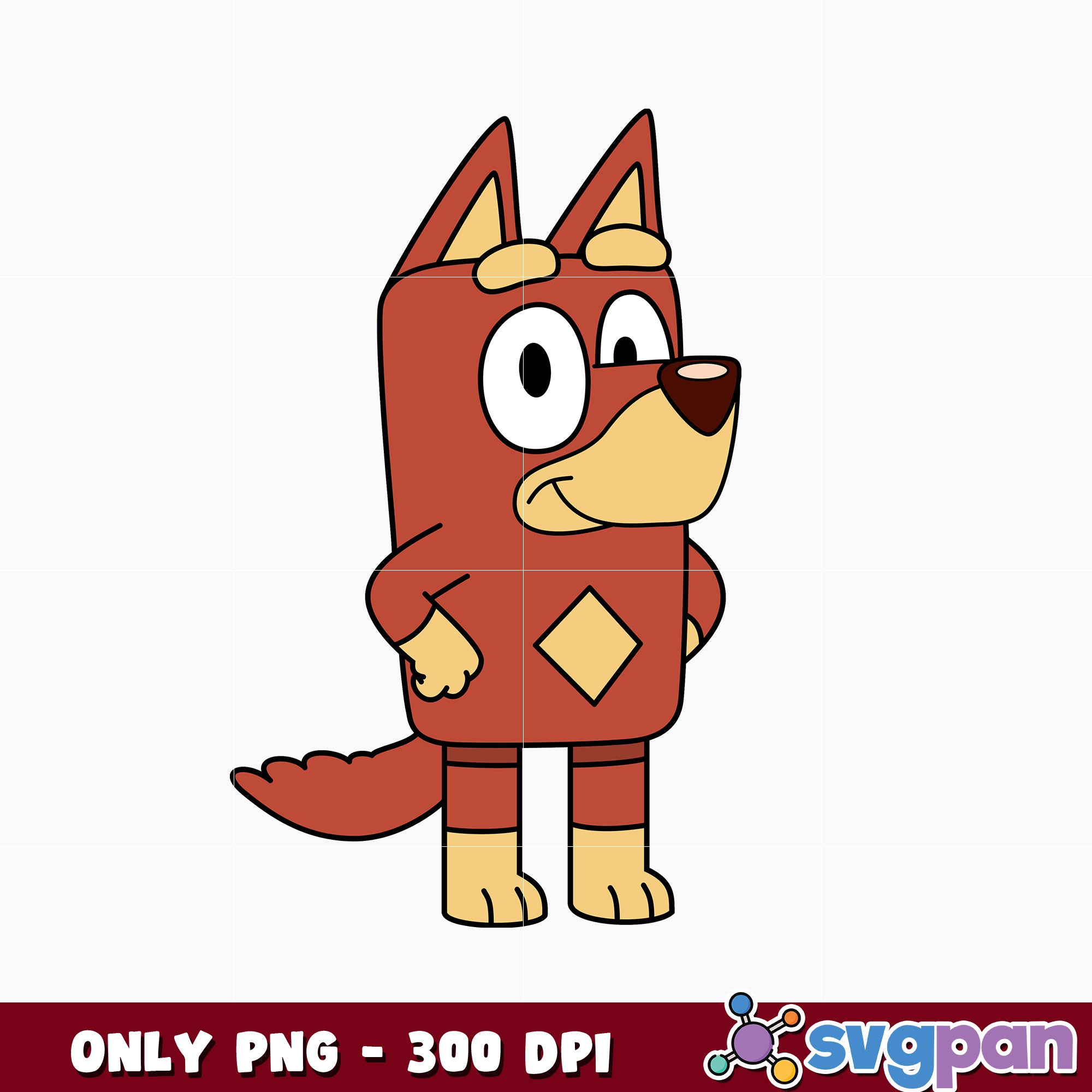 Rusty Bluey the Dog cartoon png – svgpan