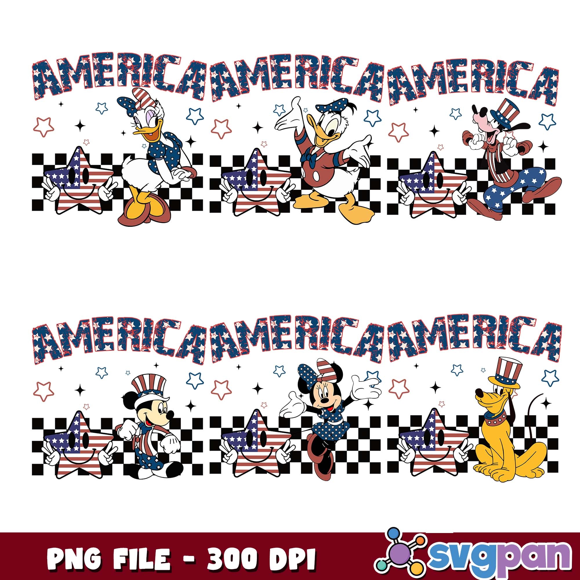 America disney design png bundle, walt disney png, happy 4th of july p ...