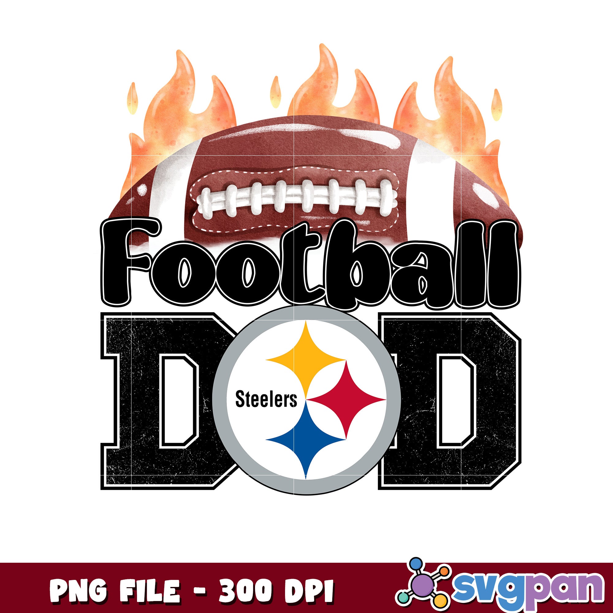 American football dad pittsburgh steelers png, sporty dad game day png ...