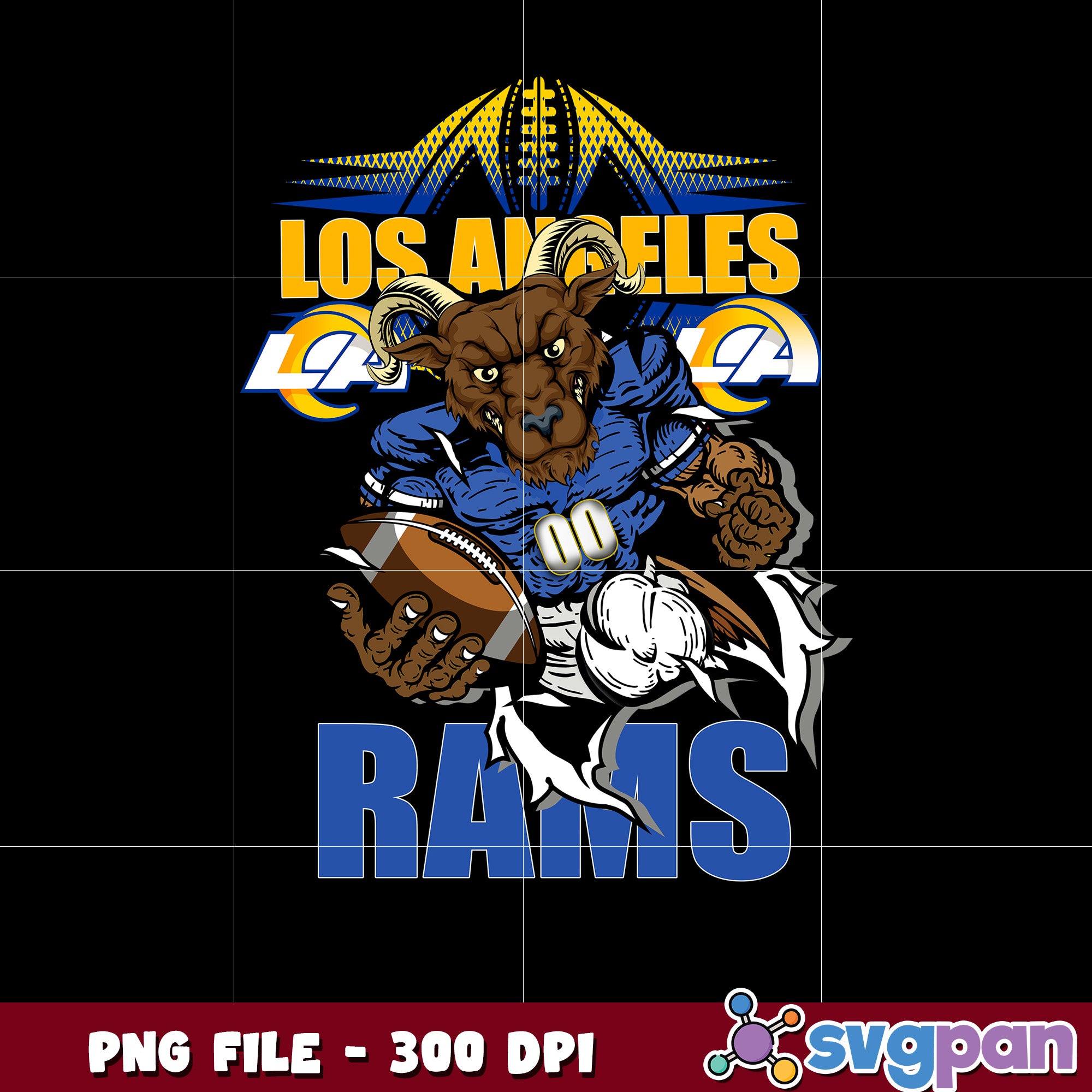 Animal logo los angles rams design png, national fottball league png ...