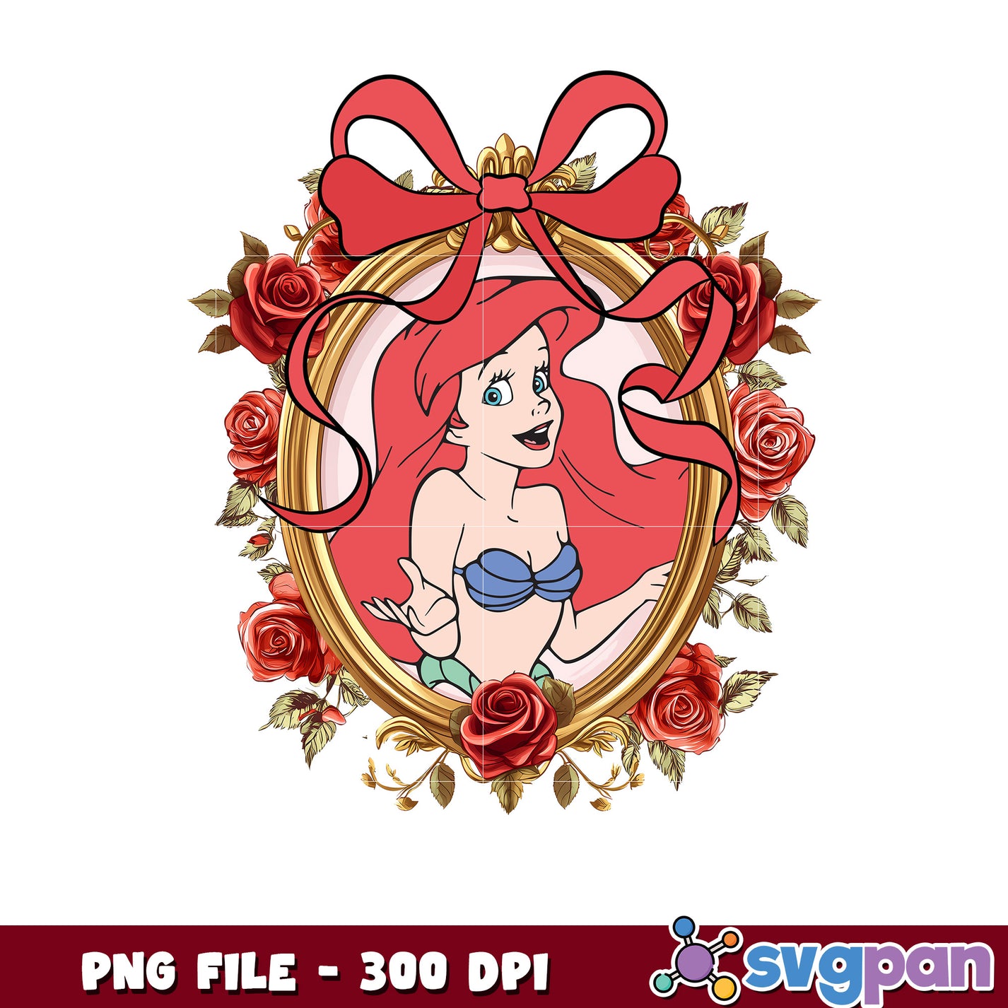 Ariel Rose Frame PNG – svgpan