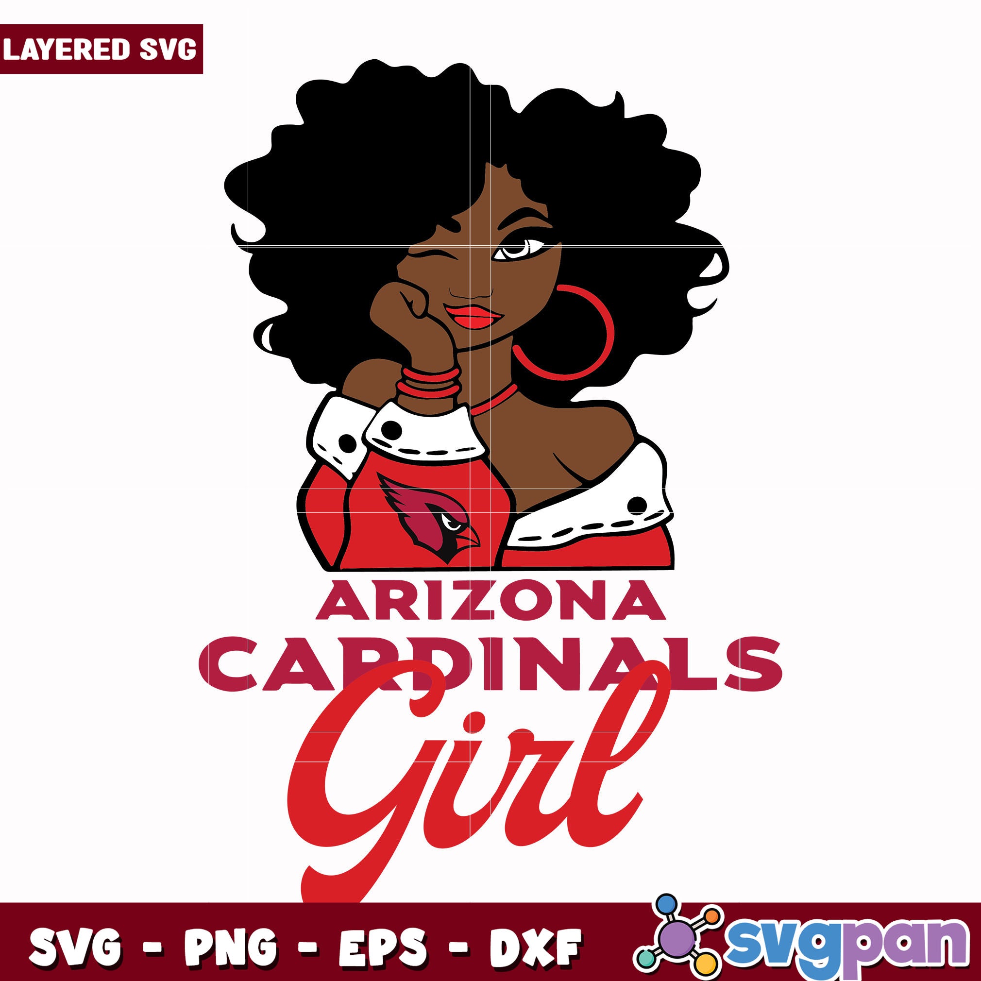 Arizona Cardinals Girl svg, nfl svg, national football league svg – svgpan