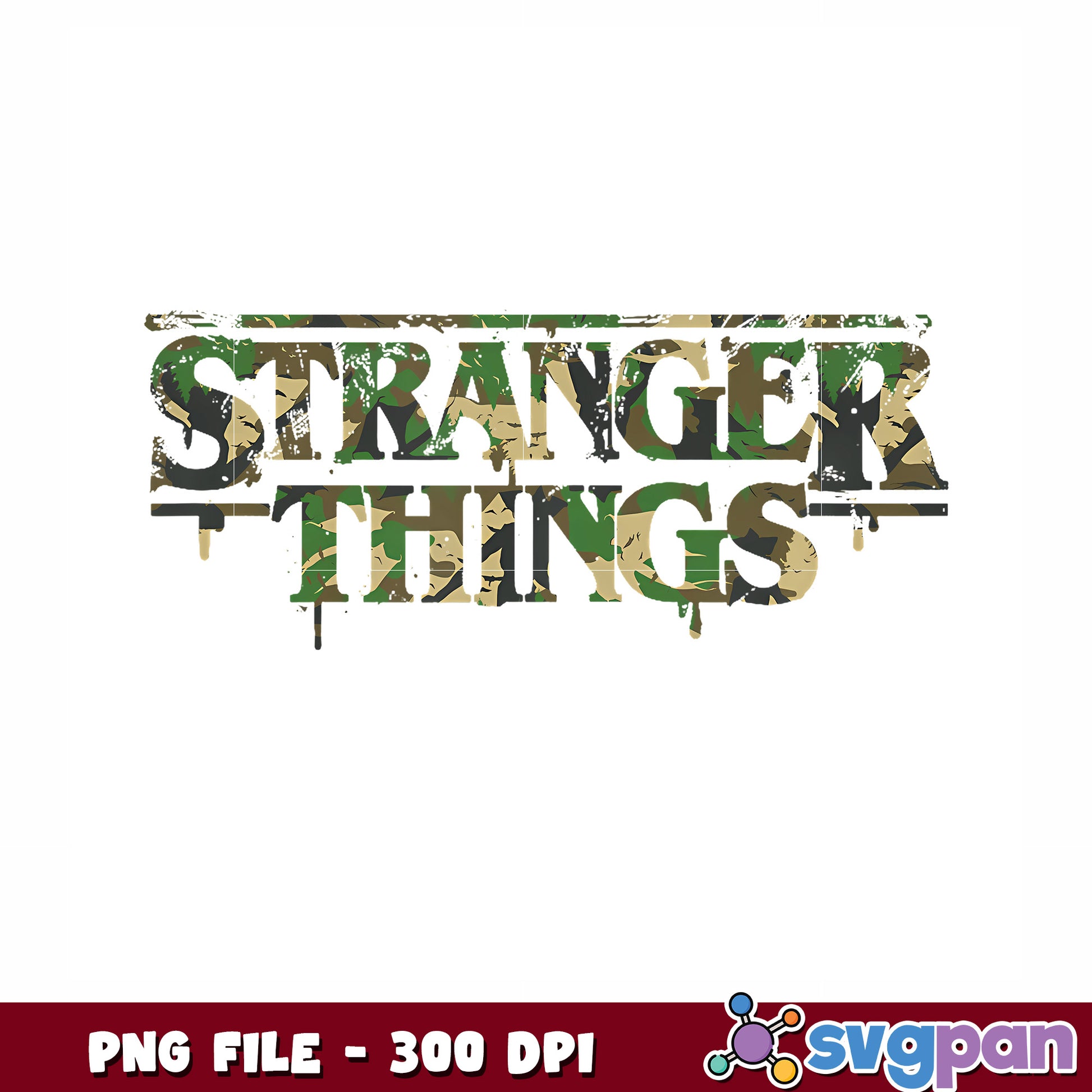 Army color stranger things logo png, hawkins kids png, stranger things ...