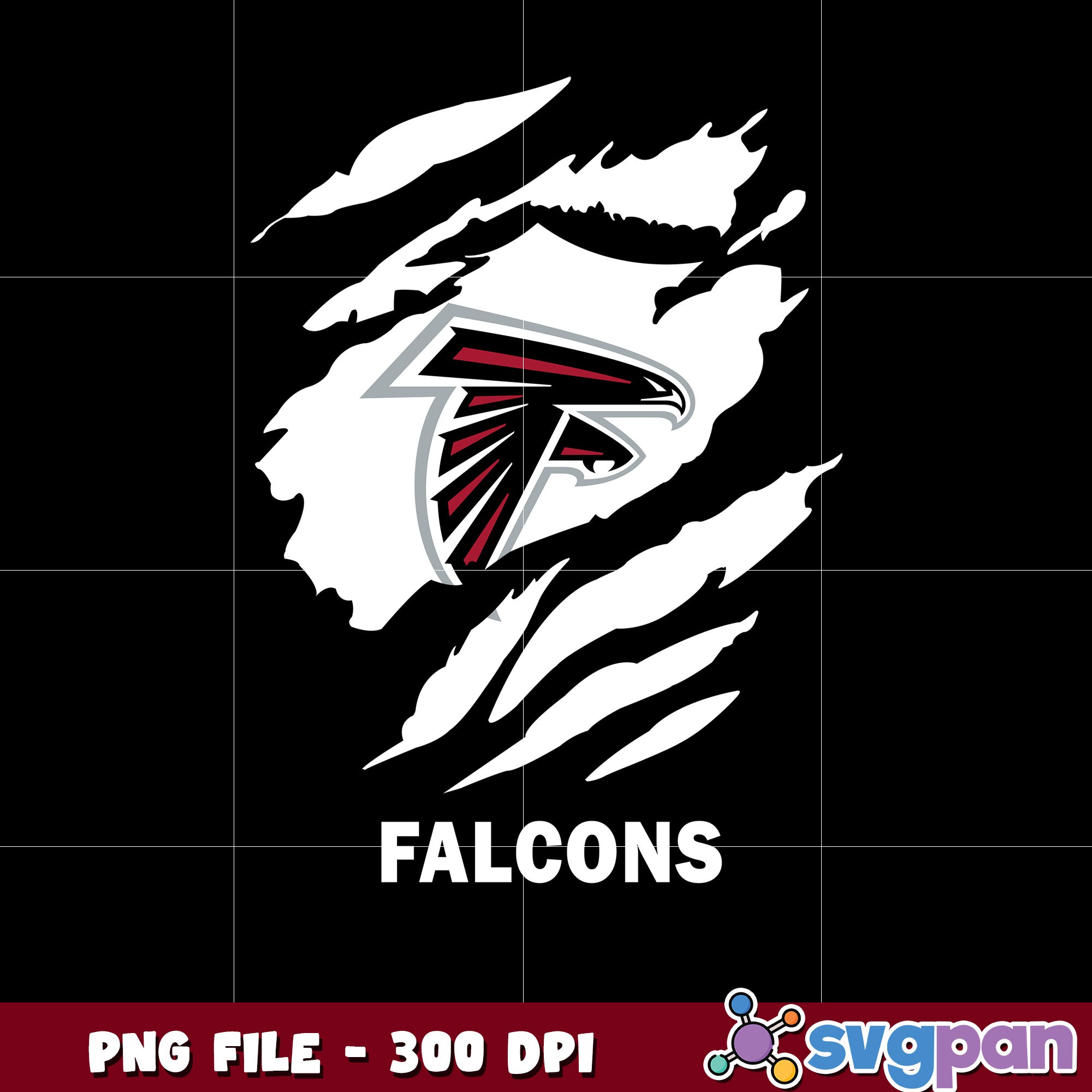 Atlanta falcons team logo png, nfl falcons emblem png, red and black f ...