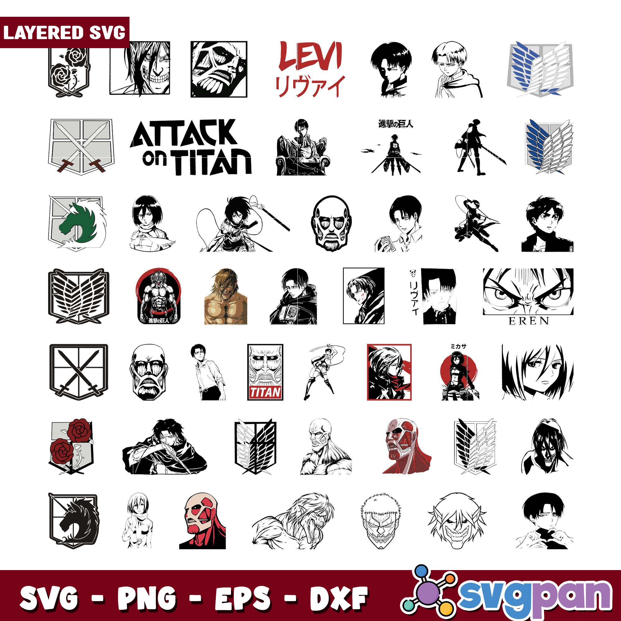 Attack on Titan SVG Bundle – svgpan
