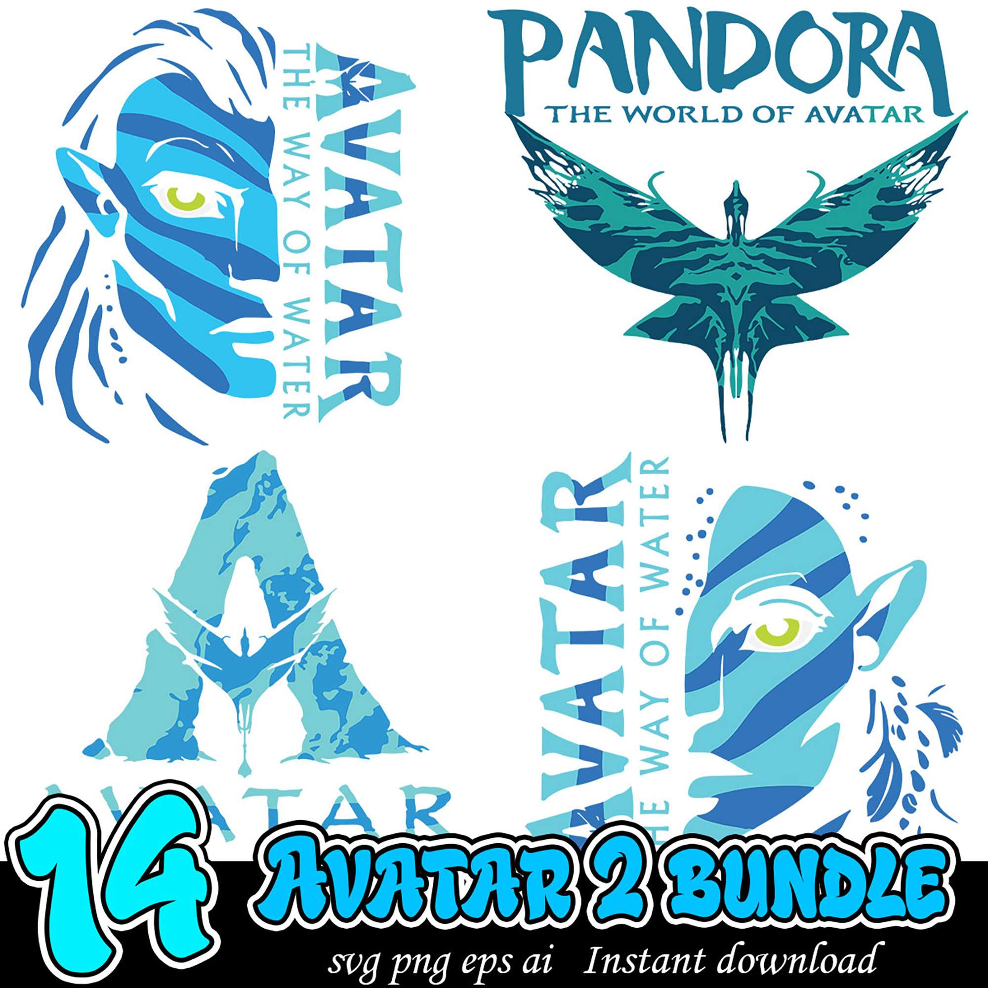 Avatar 2 SVG Bundle 14 Designs – svgpan