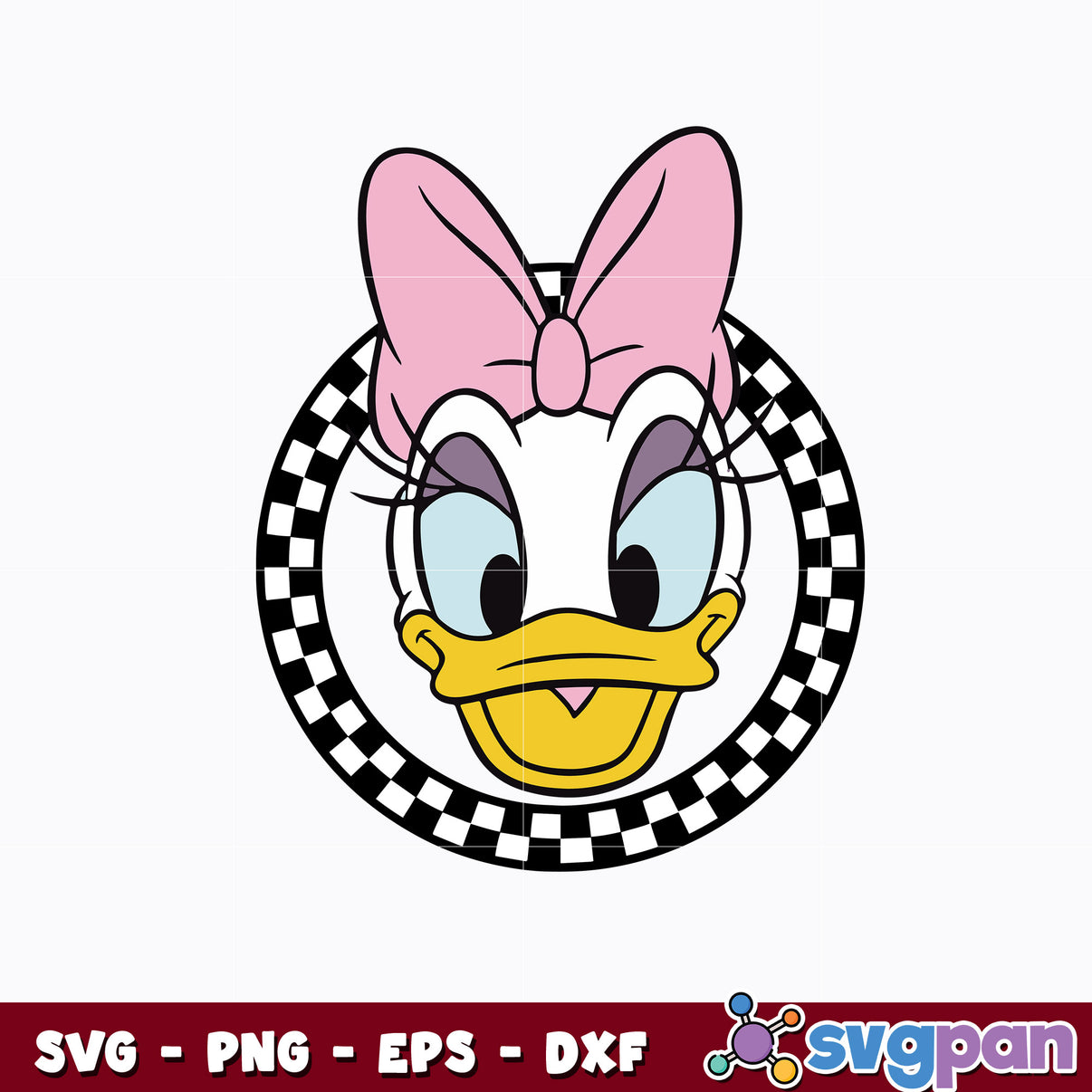Duck Daisy checkered disney svg – svgpan