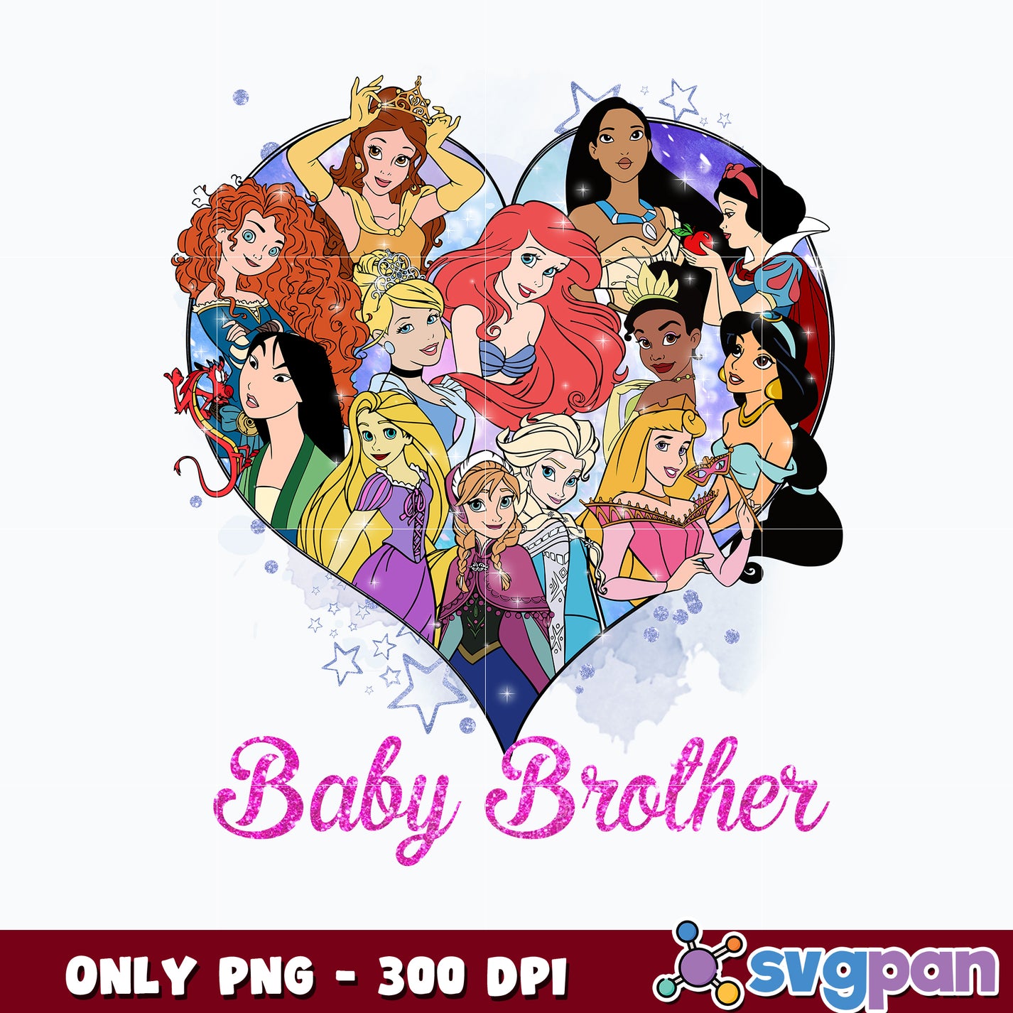 Baby Brother Disney Princesses png – svgpan