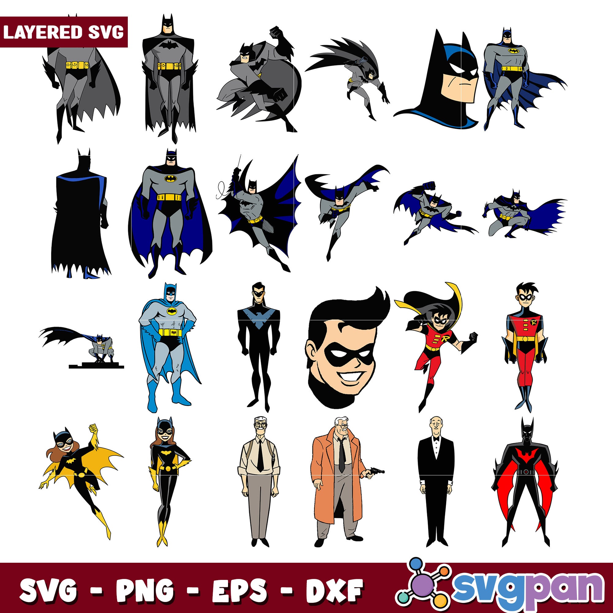 Batman The Animated Series SVG Bundle – svgpan