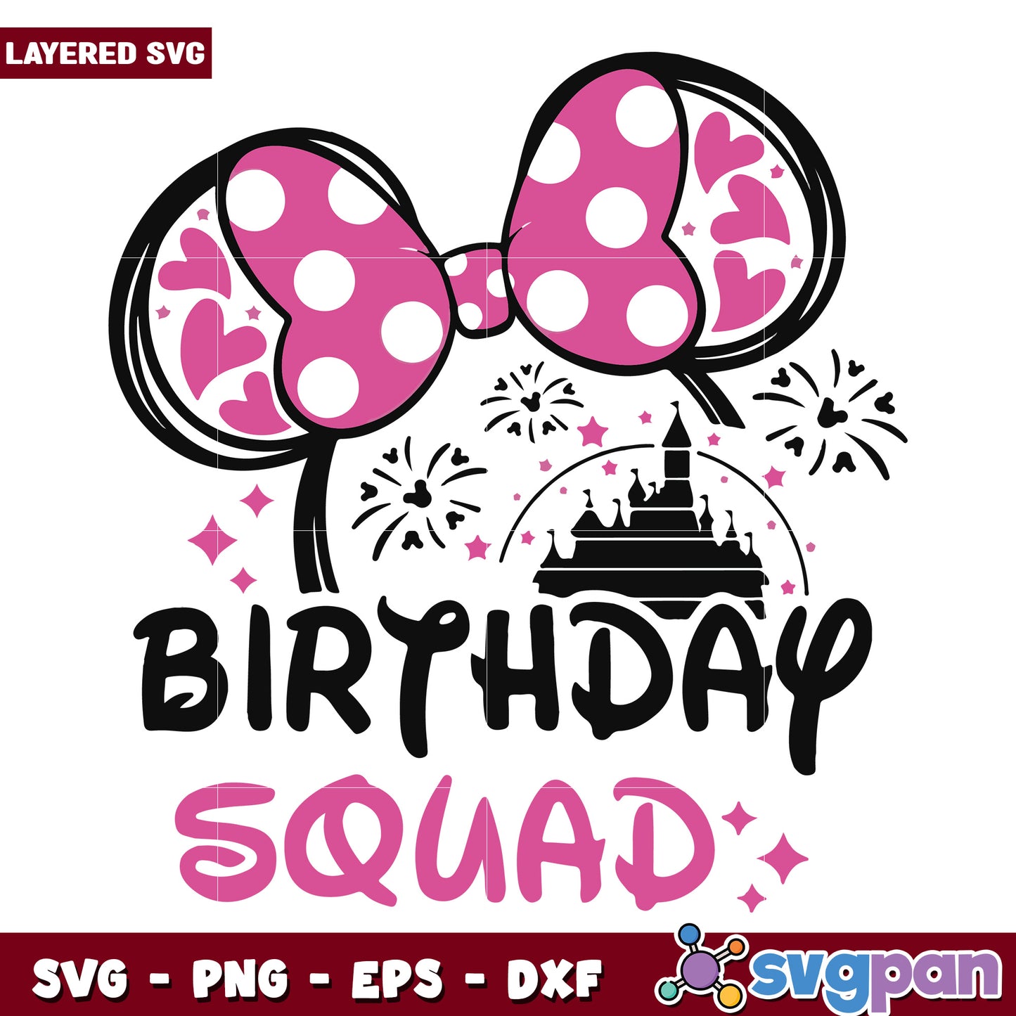Birthday squad minnie svg, walt disney svg, disney plus svg – svgpan