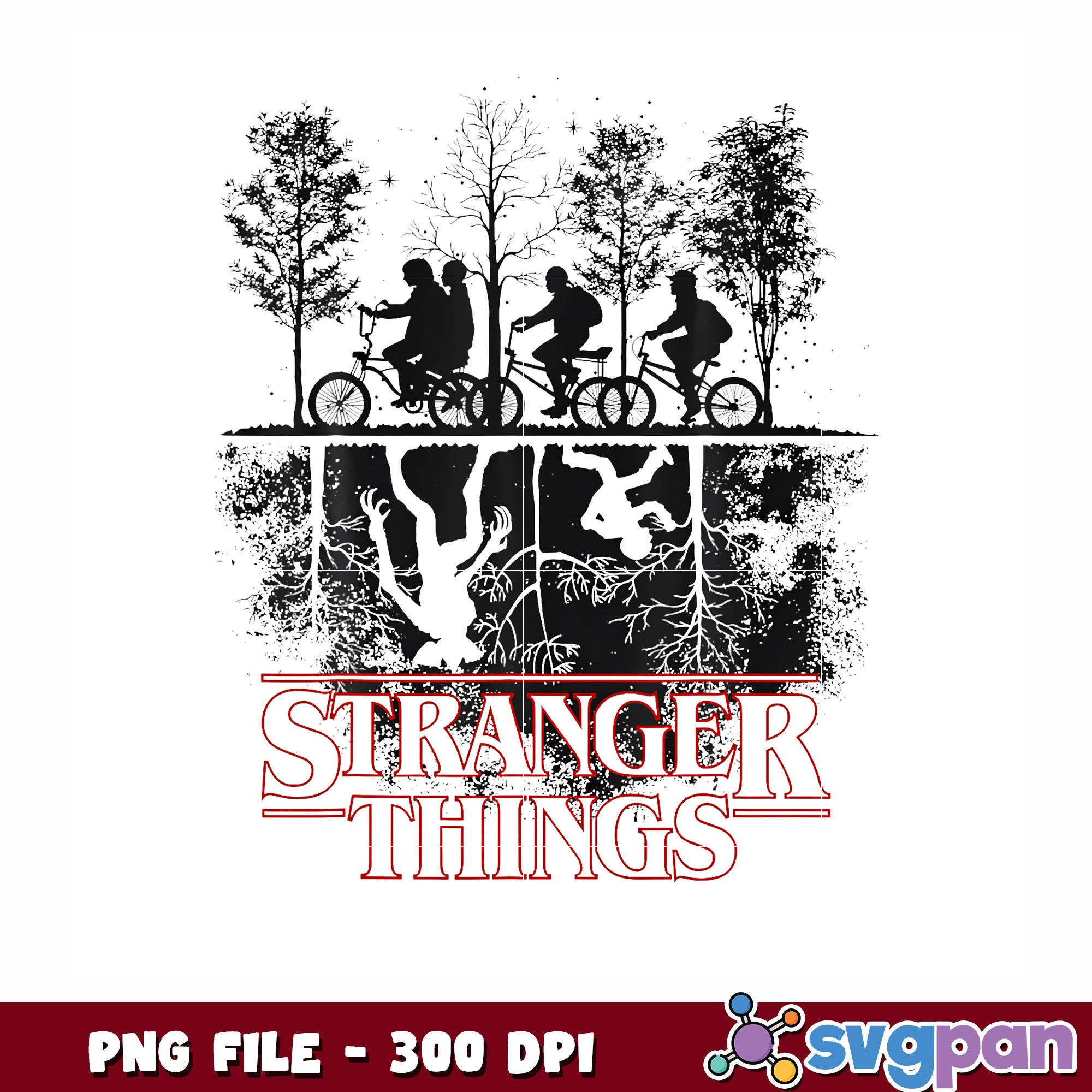 Black design stranger things png, netflix png, stranger things png – svgpan