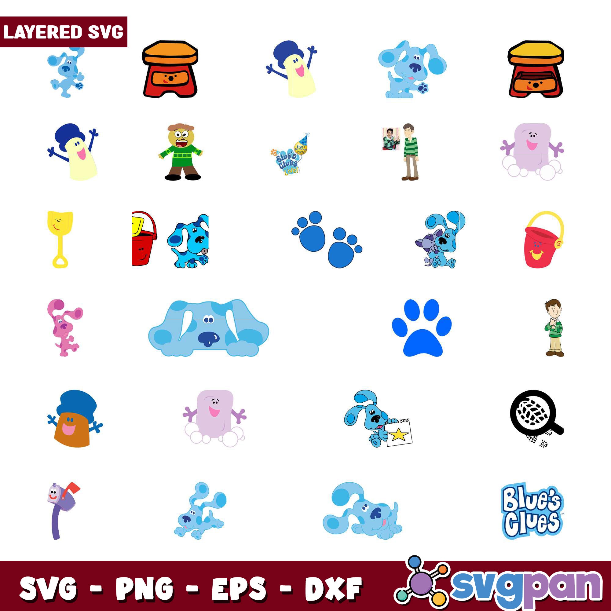 Blue's Clues SVG Bundle Fun Designs for Crafts – svgpan