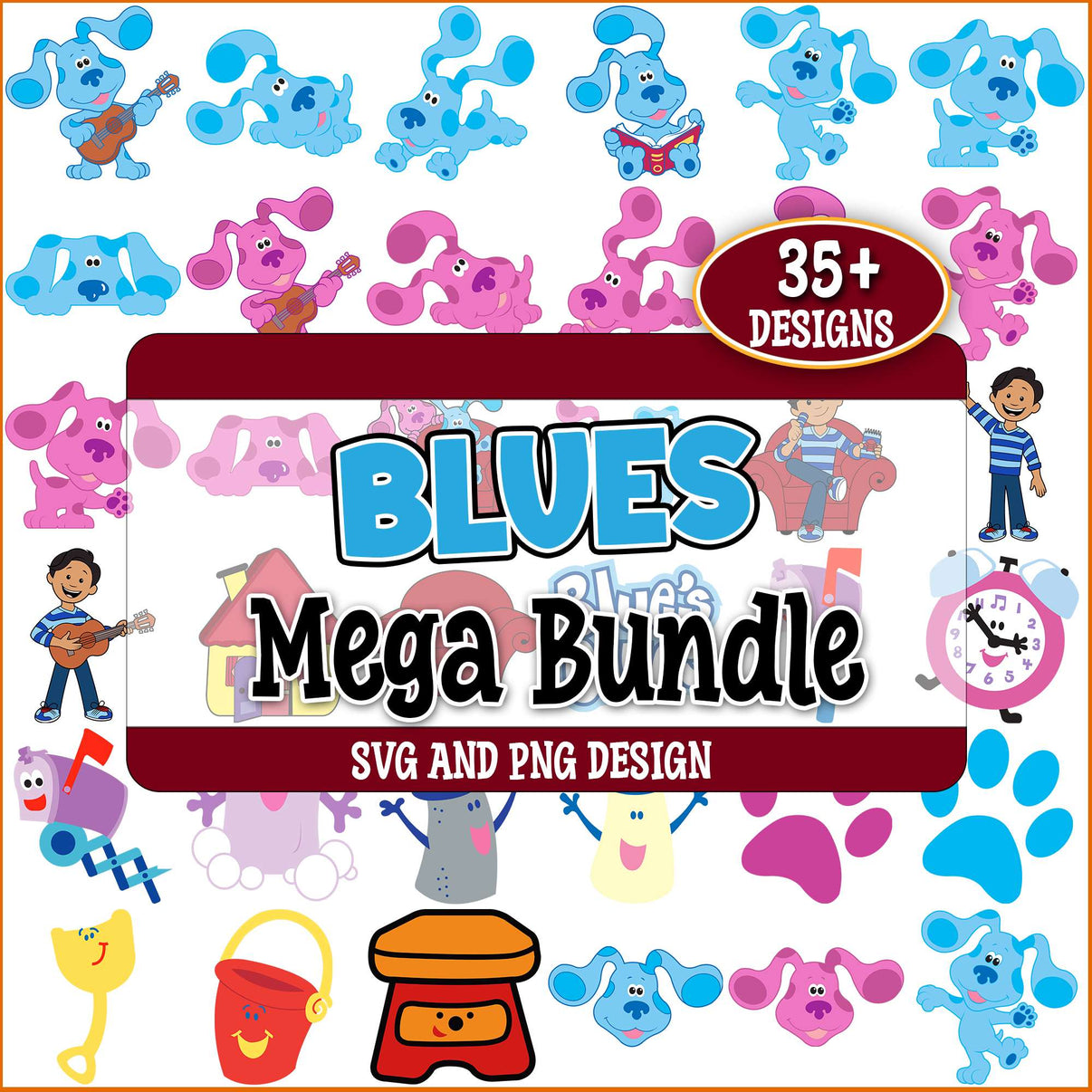 Blues clues svg bundle, blues clues guy svg, blues clues steve svg – svgpan