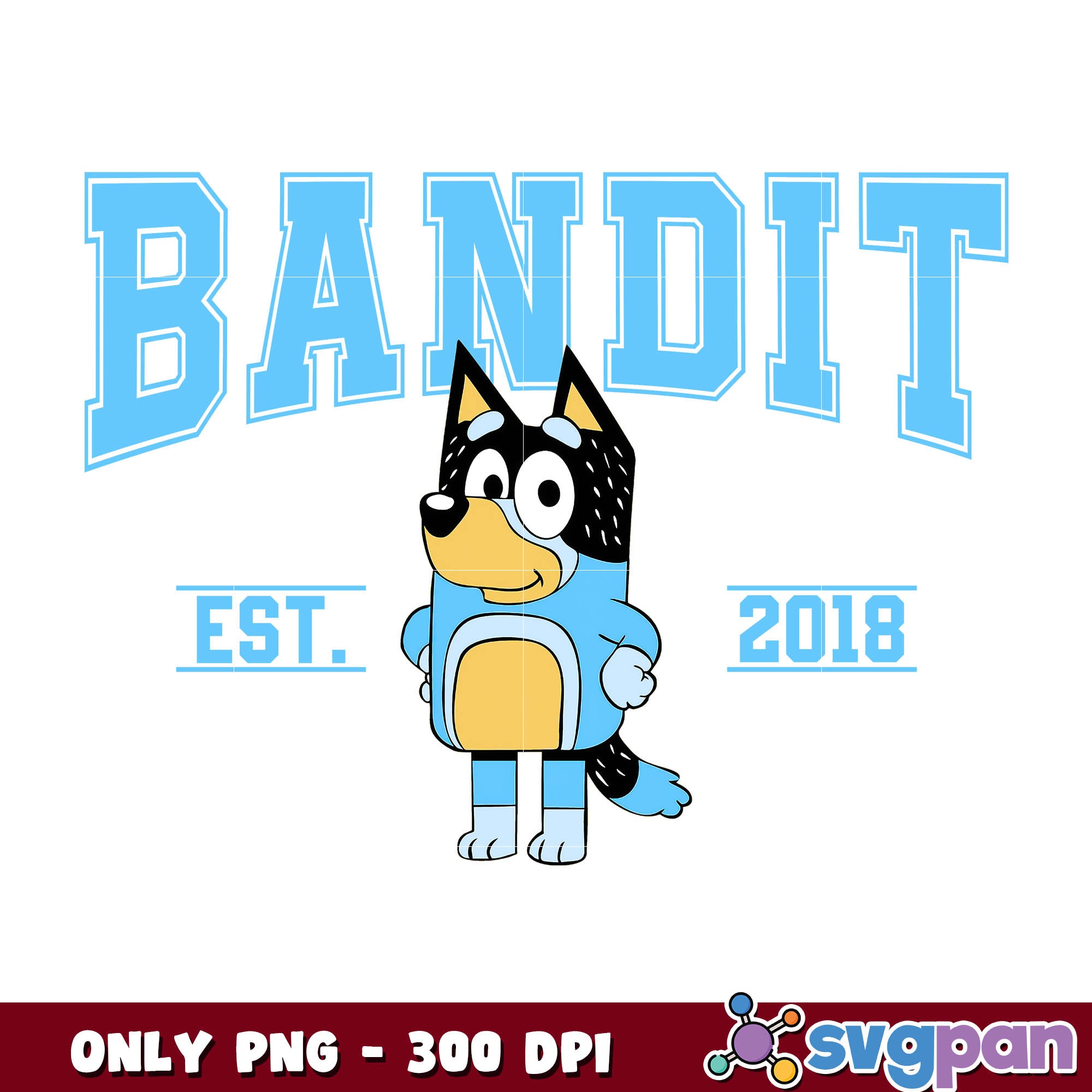 Bluey bandit est 2018 cartoon png, bandit bluey png, cartoon png – svgpan