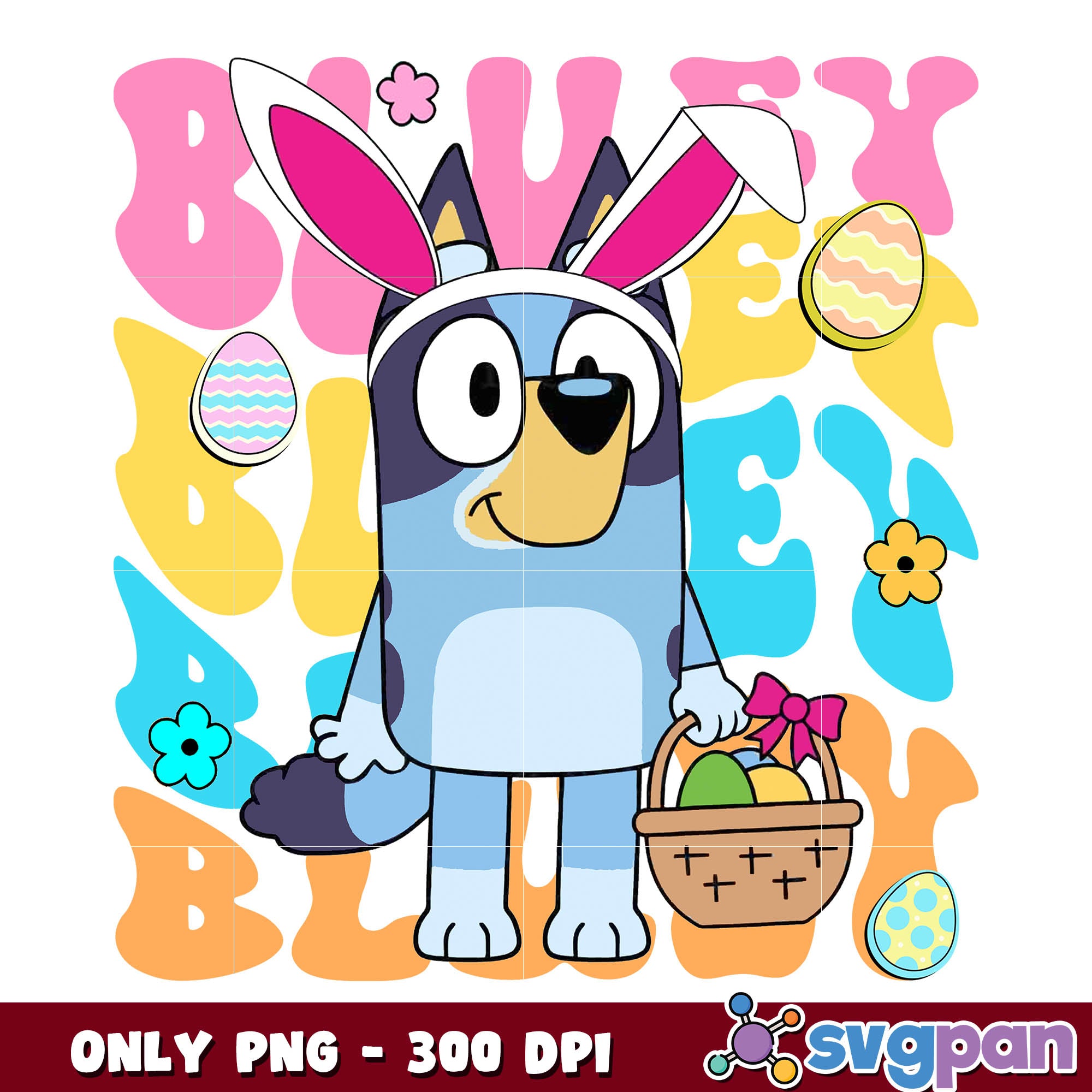 Bluey bunny easter png, bluey easter png, easter bunny bluey png – svgpan
