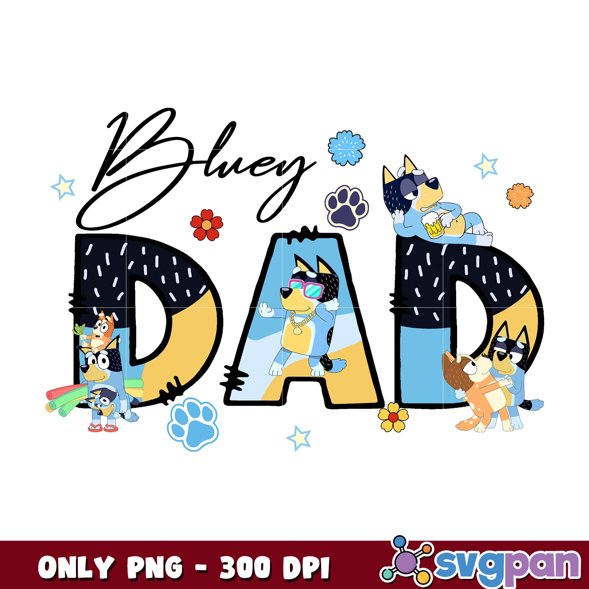 Bluey dog dad cartoon png, bluey dad png, bluey characters png – svgpan
