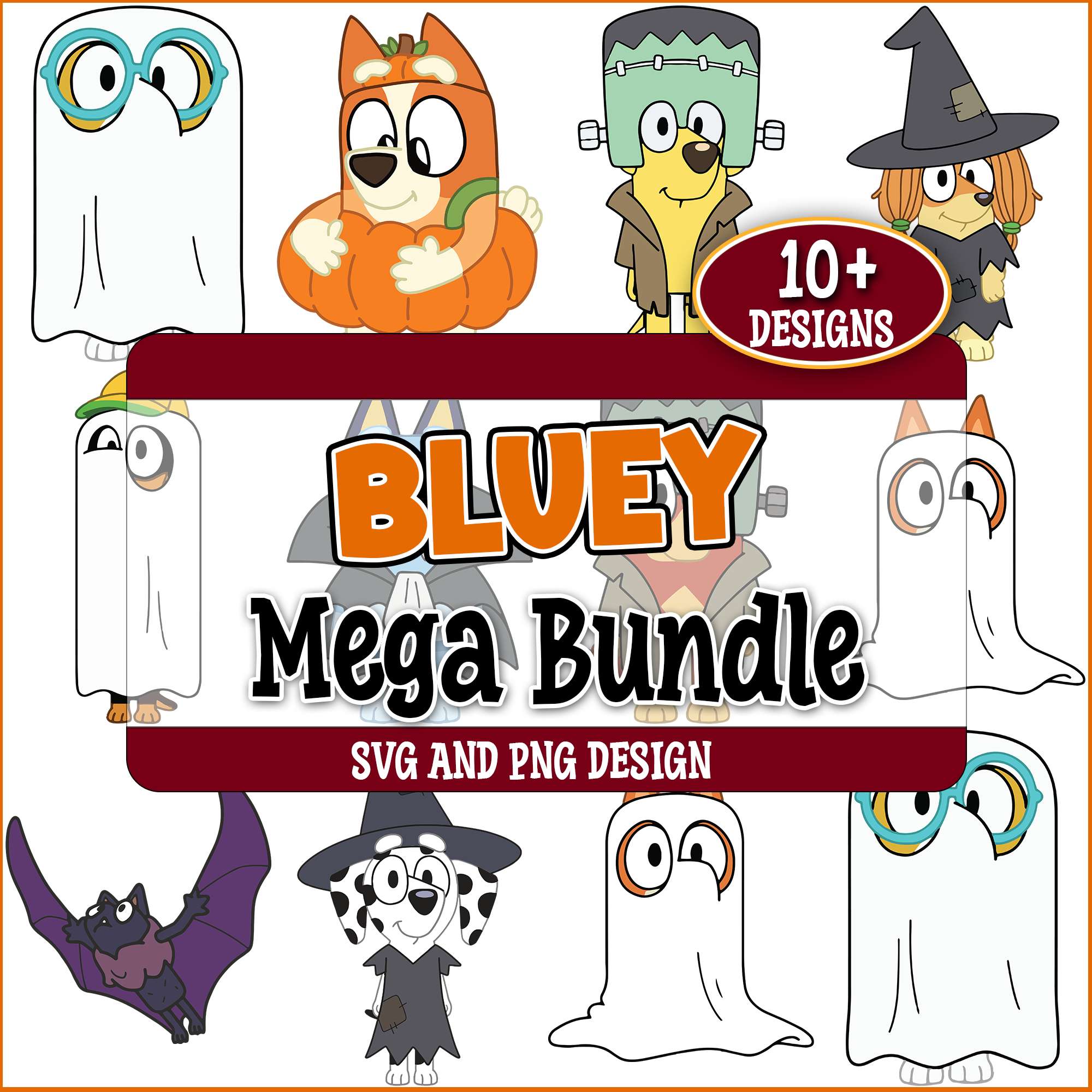 Bluey halloween days svg bundle, bluey costume svg, halloween decorati ...