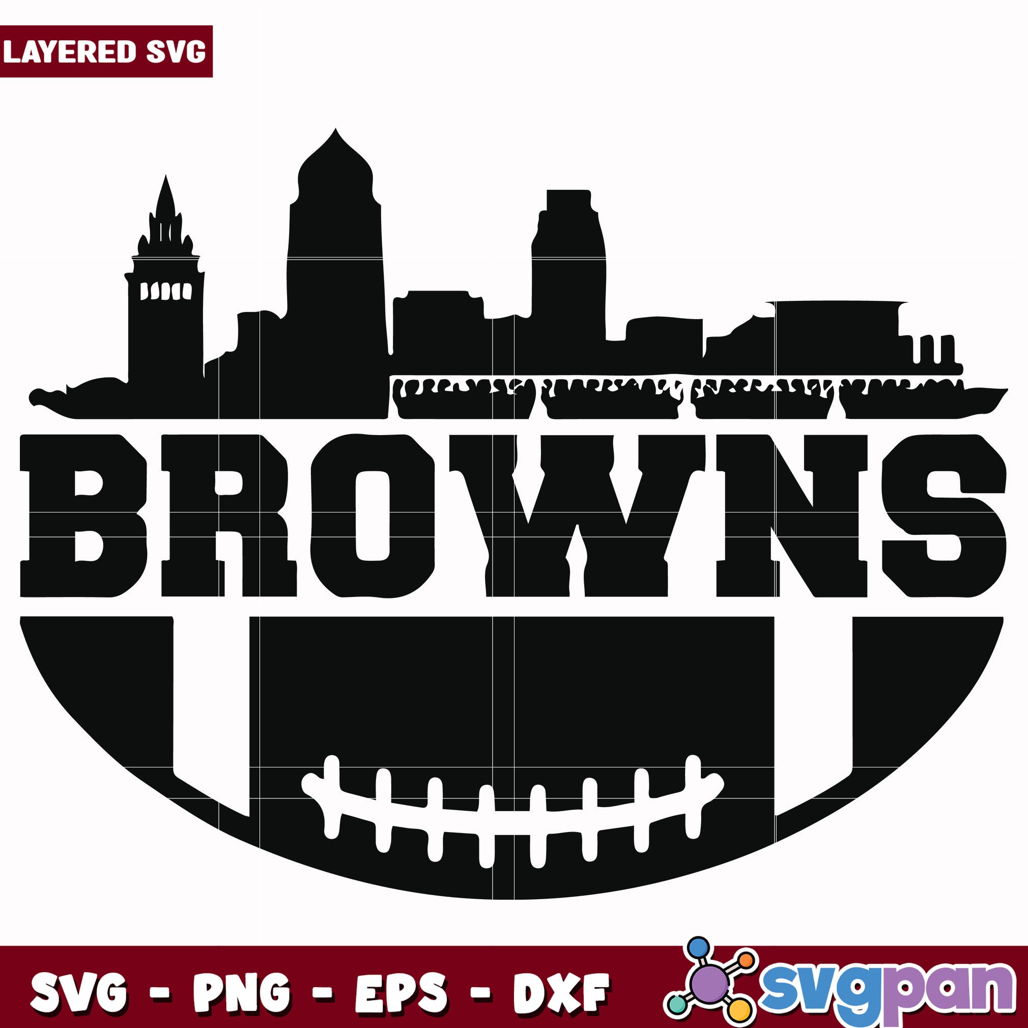 Browns town and ball logo design svg, nfl svg, national football leagu ...