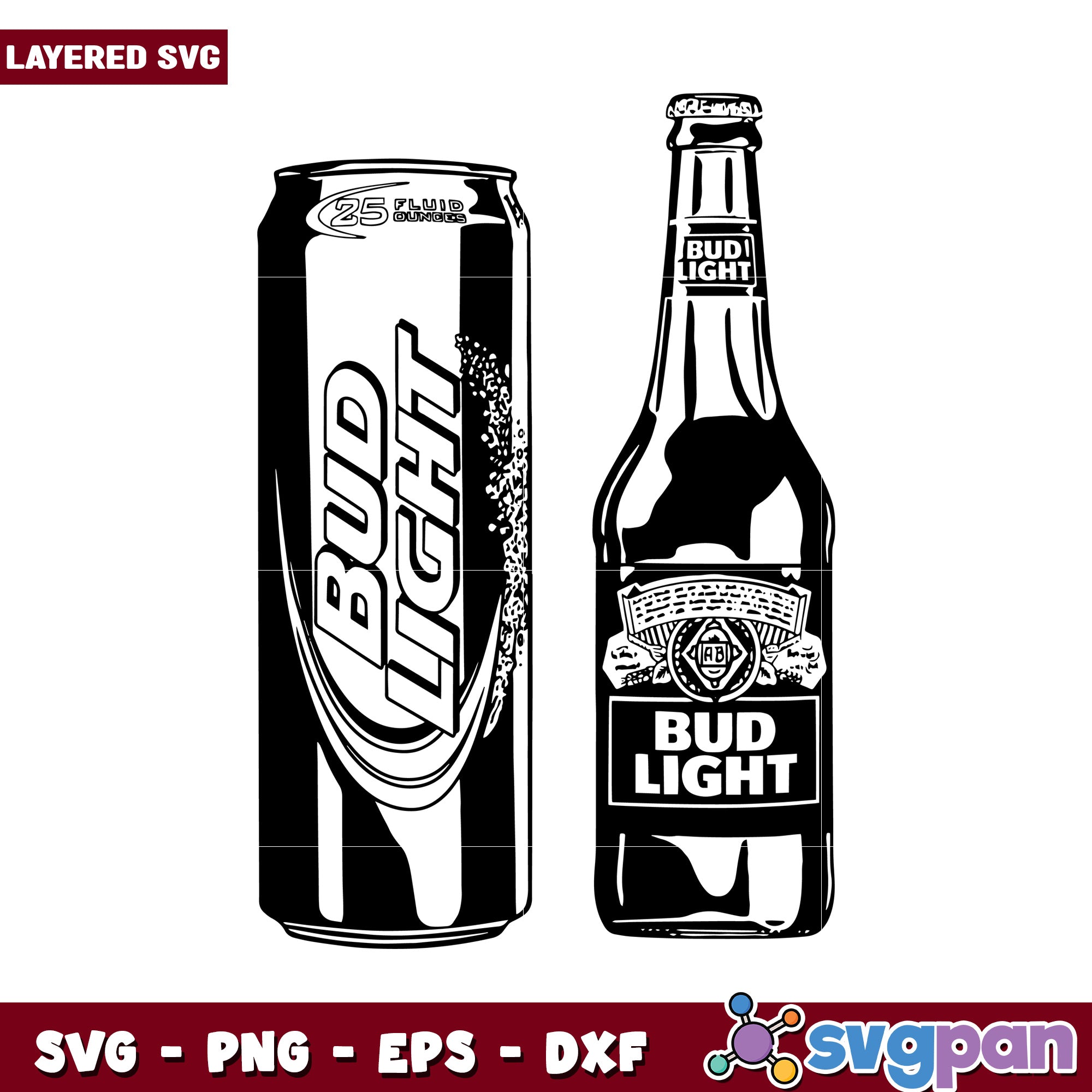 Bud Light SVG design, perfect for creative projects and crafts – svgpan