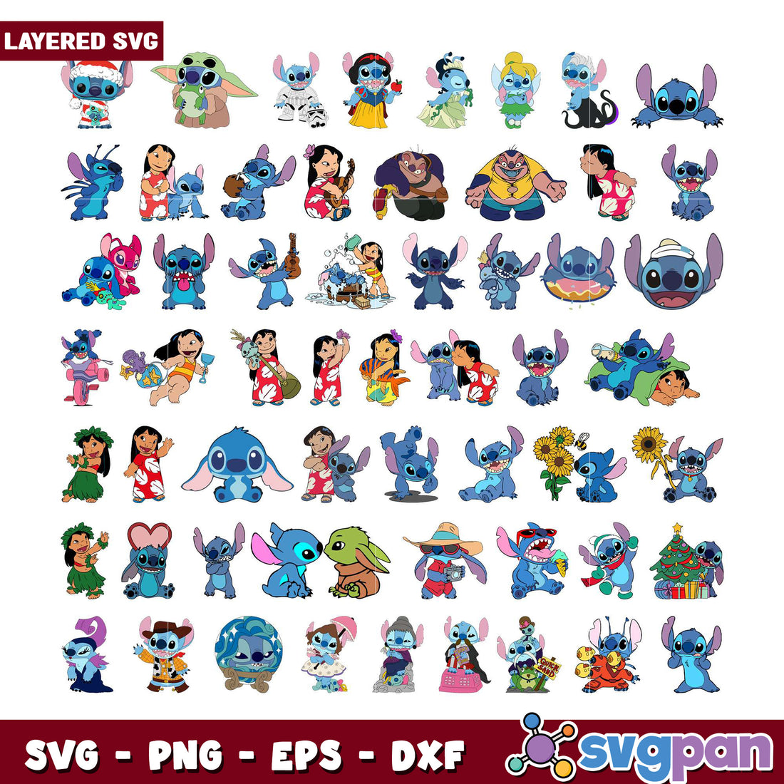Bundle of Cute Cartoon Character SVG Designs – svgpan