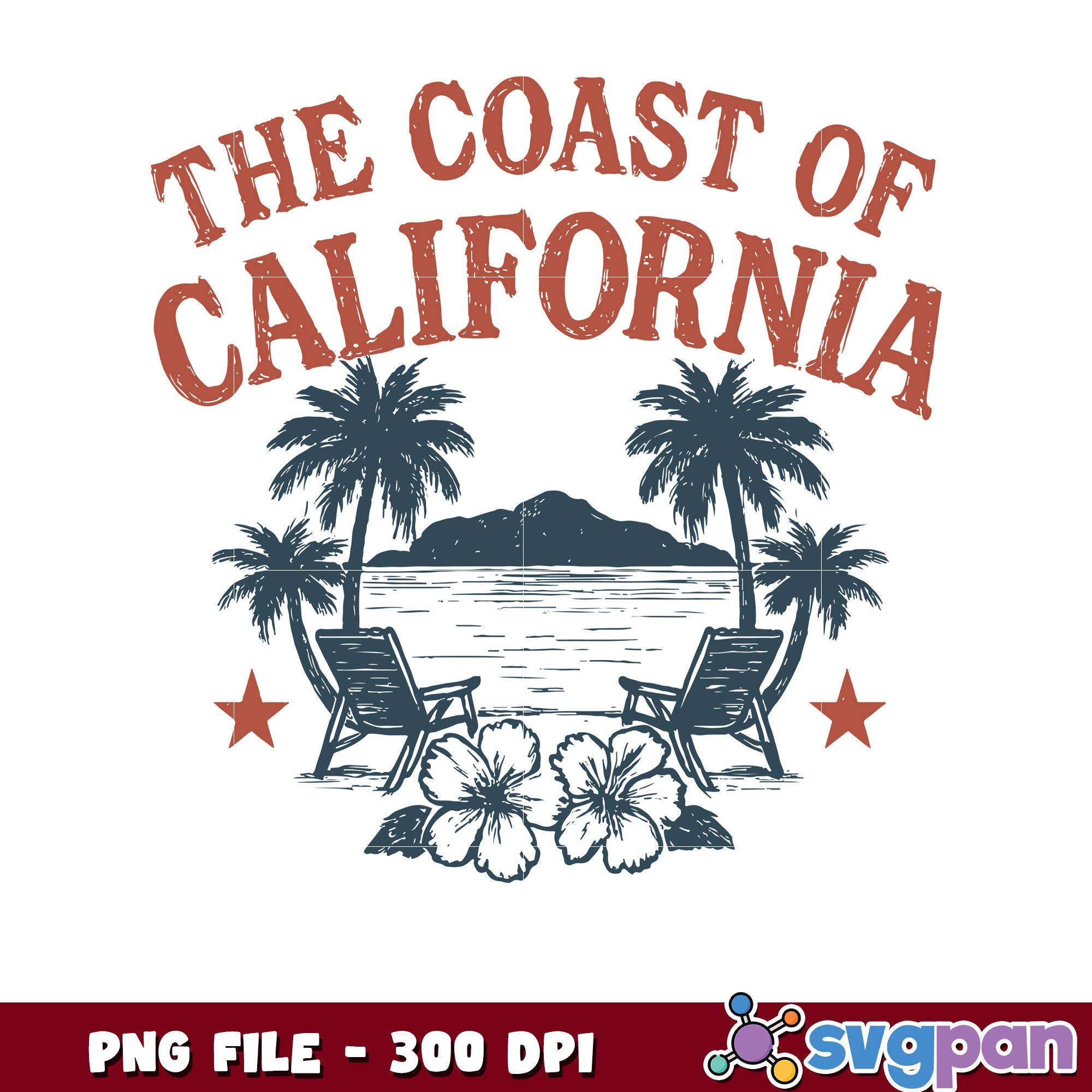 California Coast PNG Beach Scene 300 DPI – svgpan