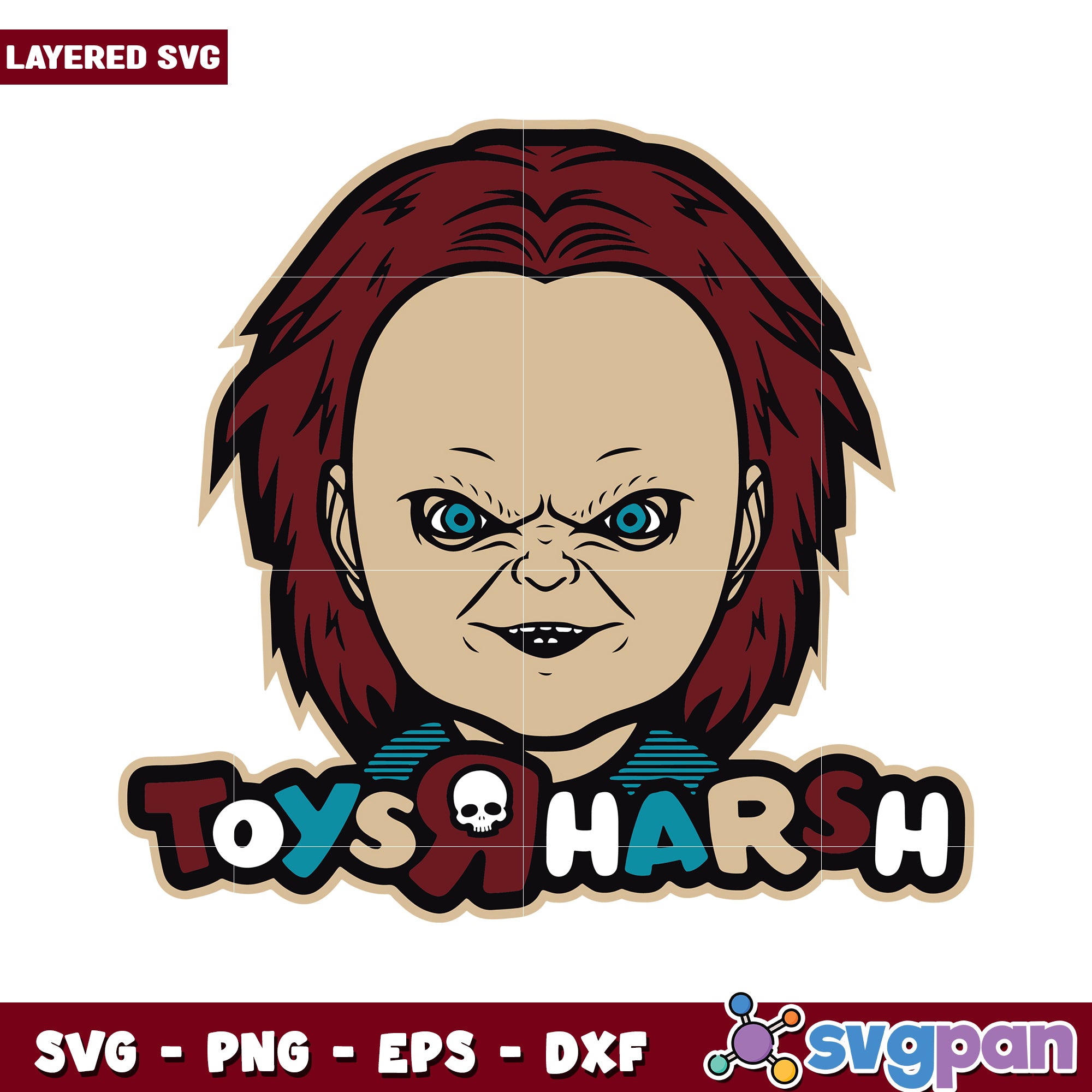 Chucky Inspired SVG Art for Crafting, Perfect for T-Shirts and Decals ...