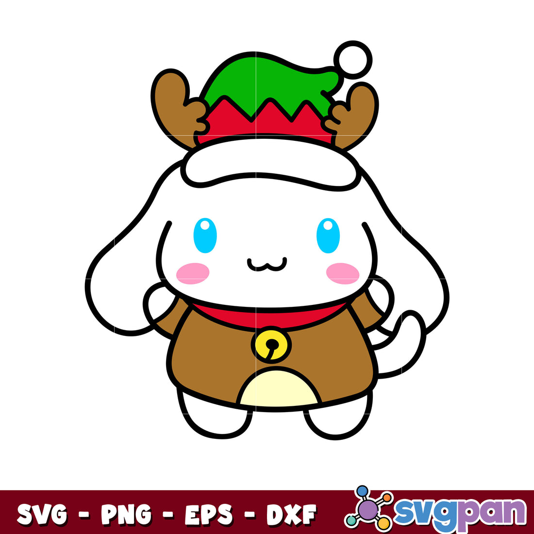 Cinnamoroll reindeer design svg, hello kitty christmas svg – svgpan