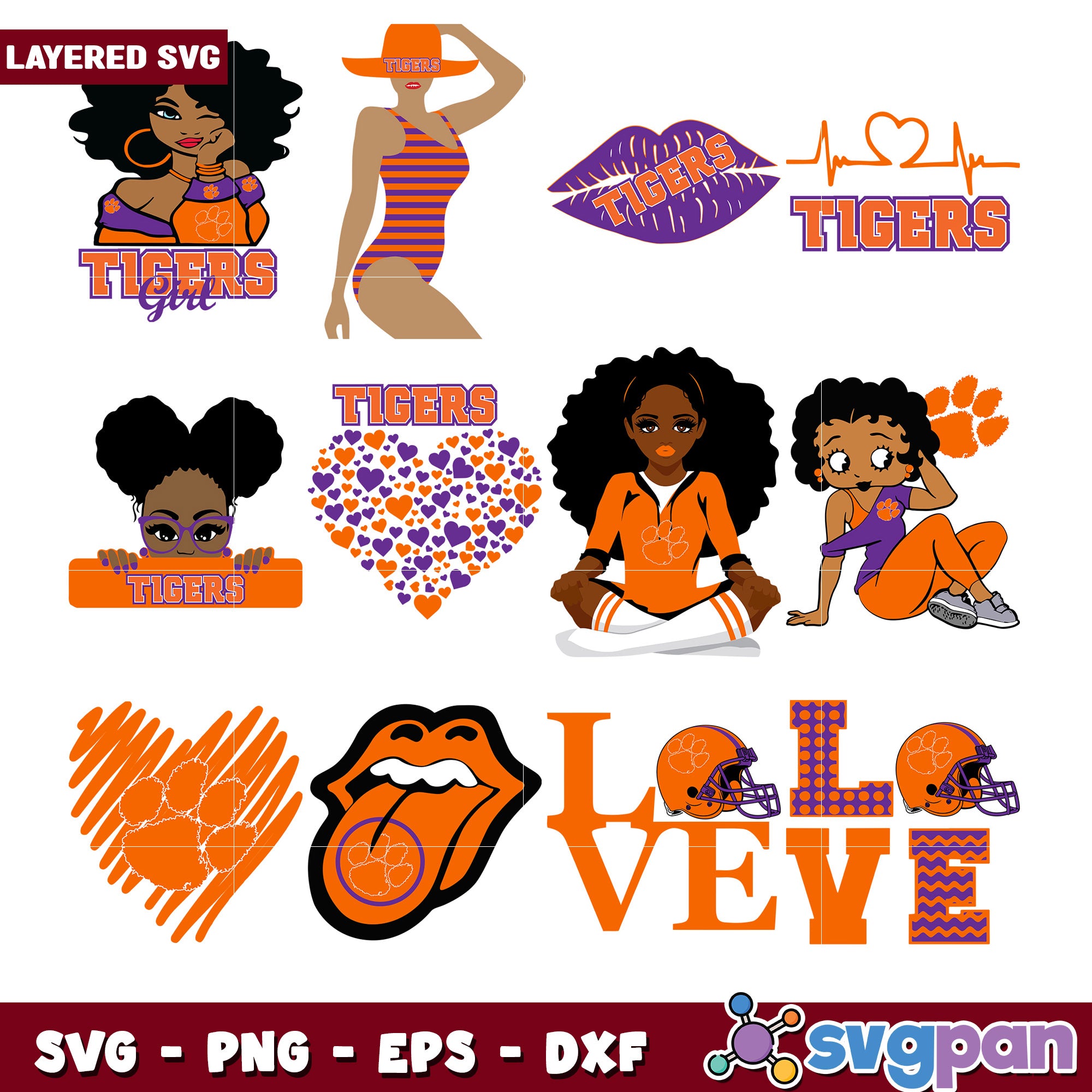 Clemson Tigers Girls SVG Bundle – svgpan