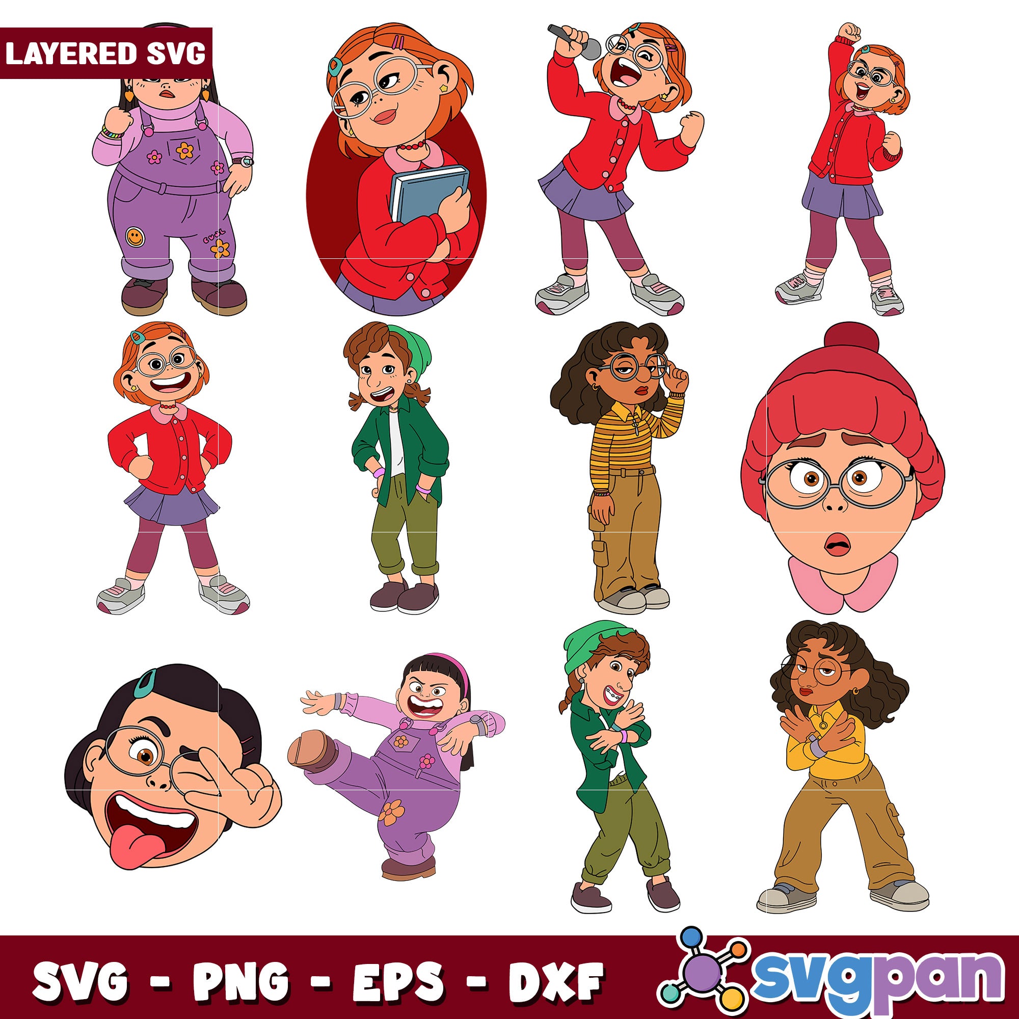Colorful Character SVG Bundle for Creative Projects – svgpan