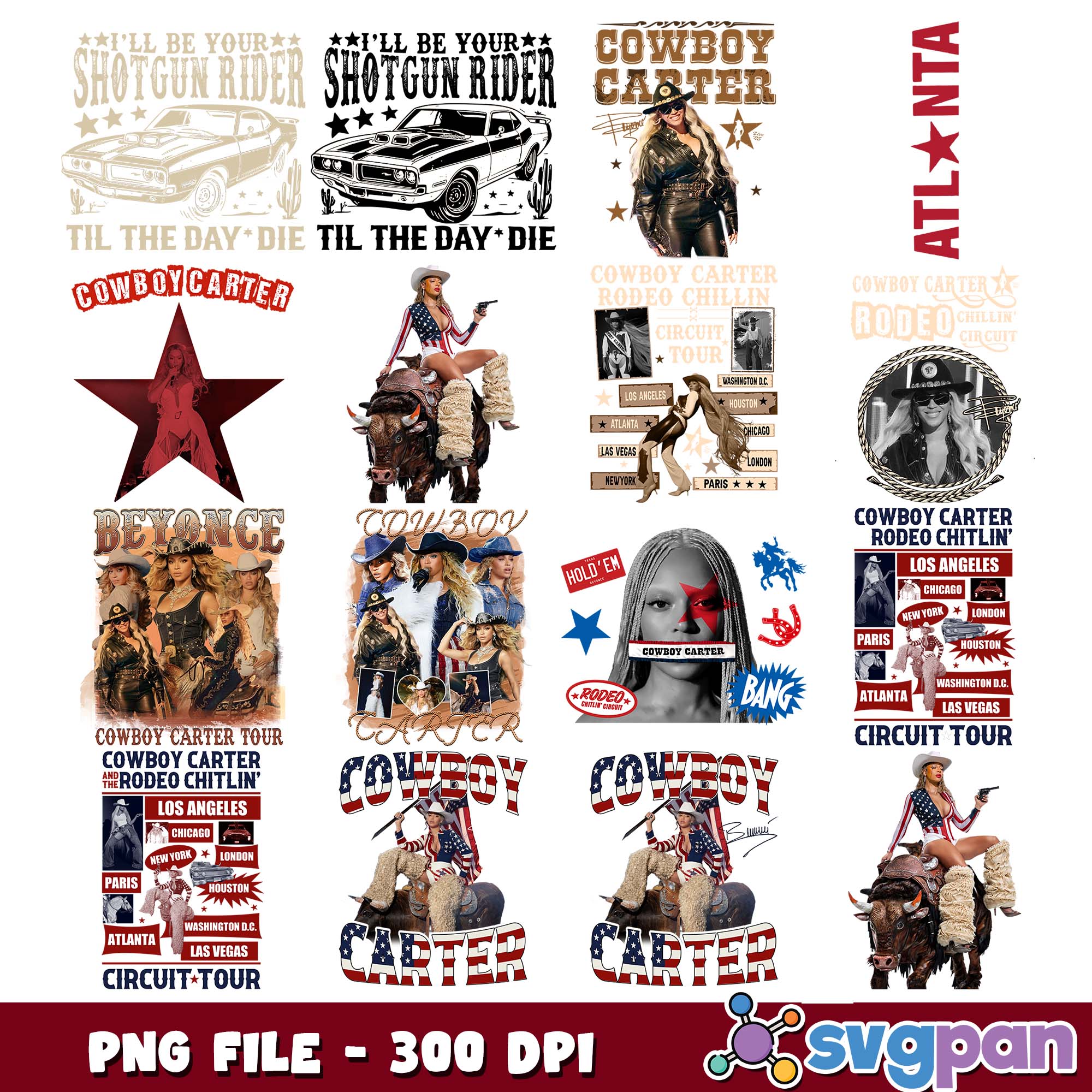 Cowboy carter png bundle, beyonce cowboy carter tour png, beyonce tour ...
