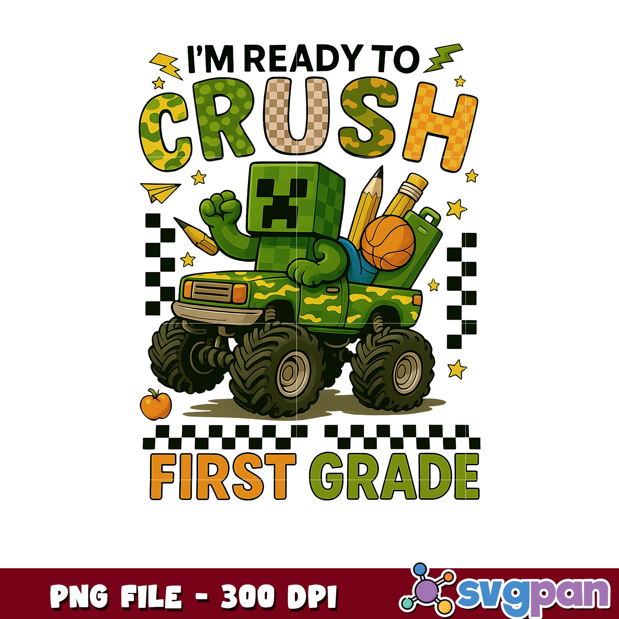 Creeper crush first grade png, first grade png, minecraft creeper png ...