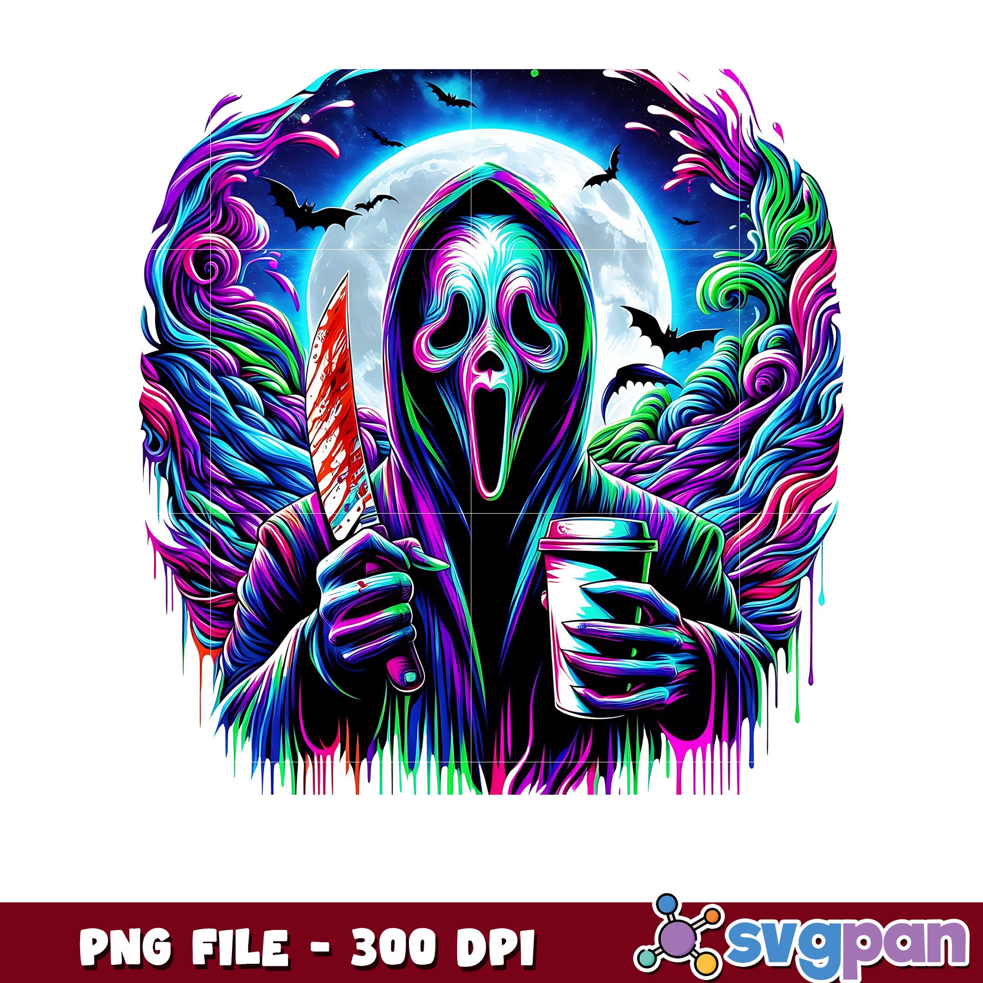 Creepy ghost face design png, spooky halloween png, halloween candy pn ...