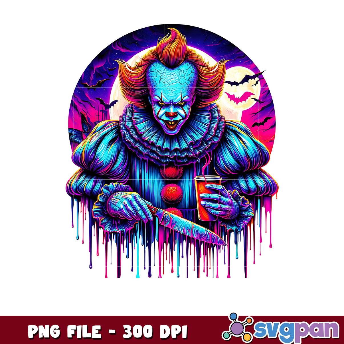 Creepy pennywise png, spooky halloween png, halloween candy png – svgpan
