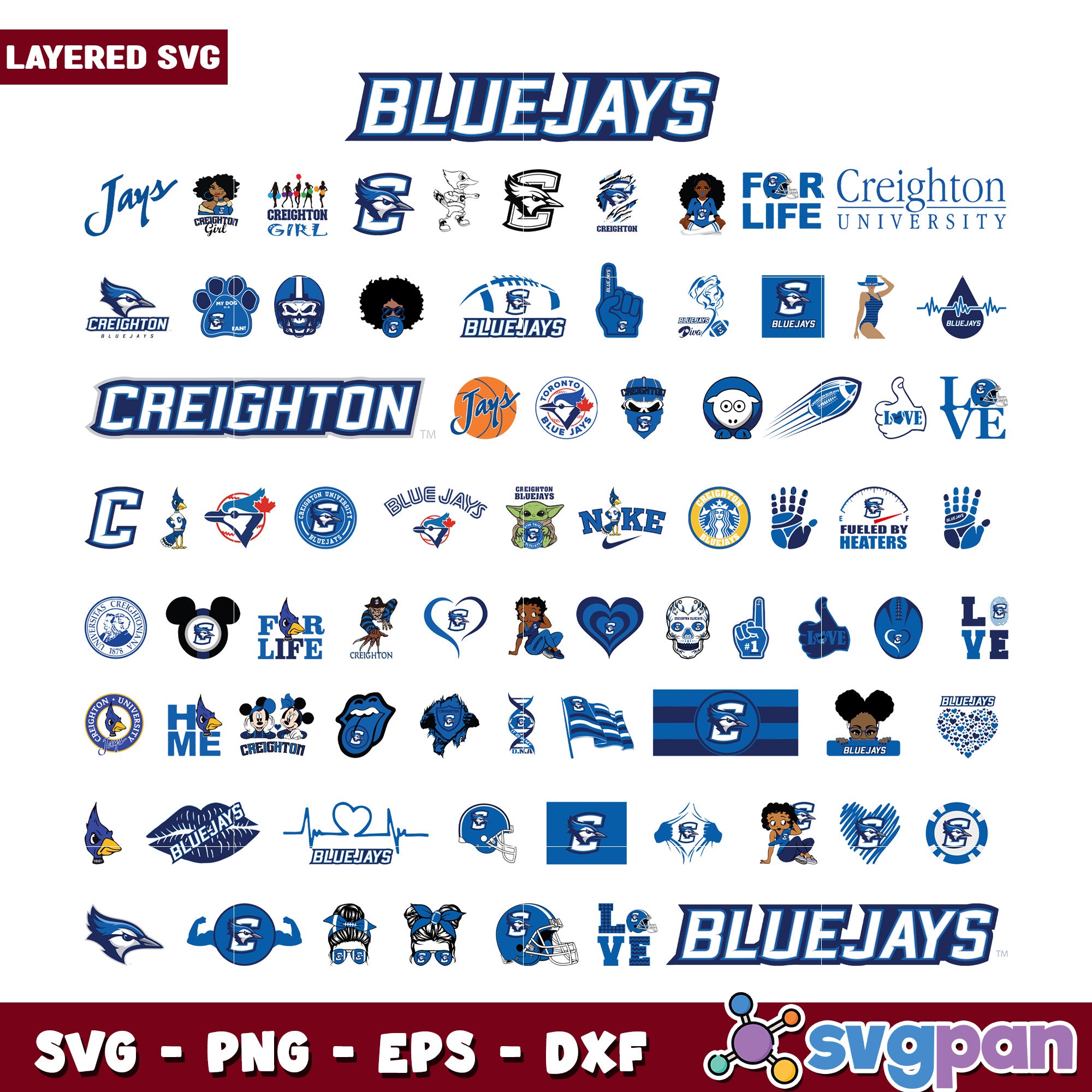 Creighton Bluejays SVG Bundle for Crafting Fun – svgpan