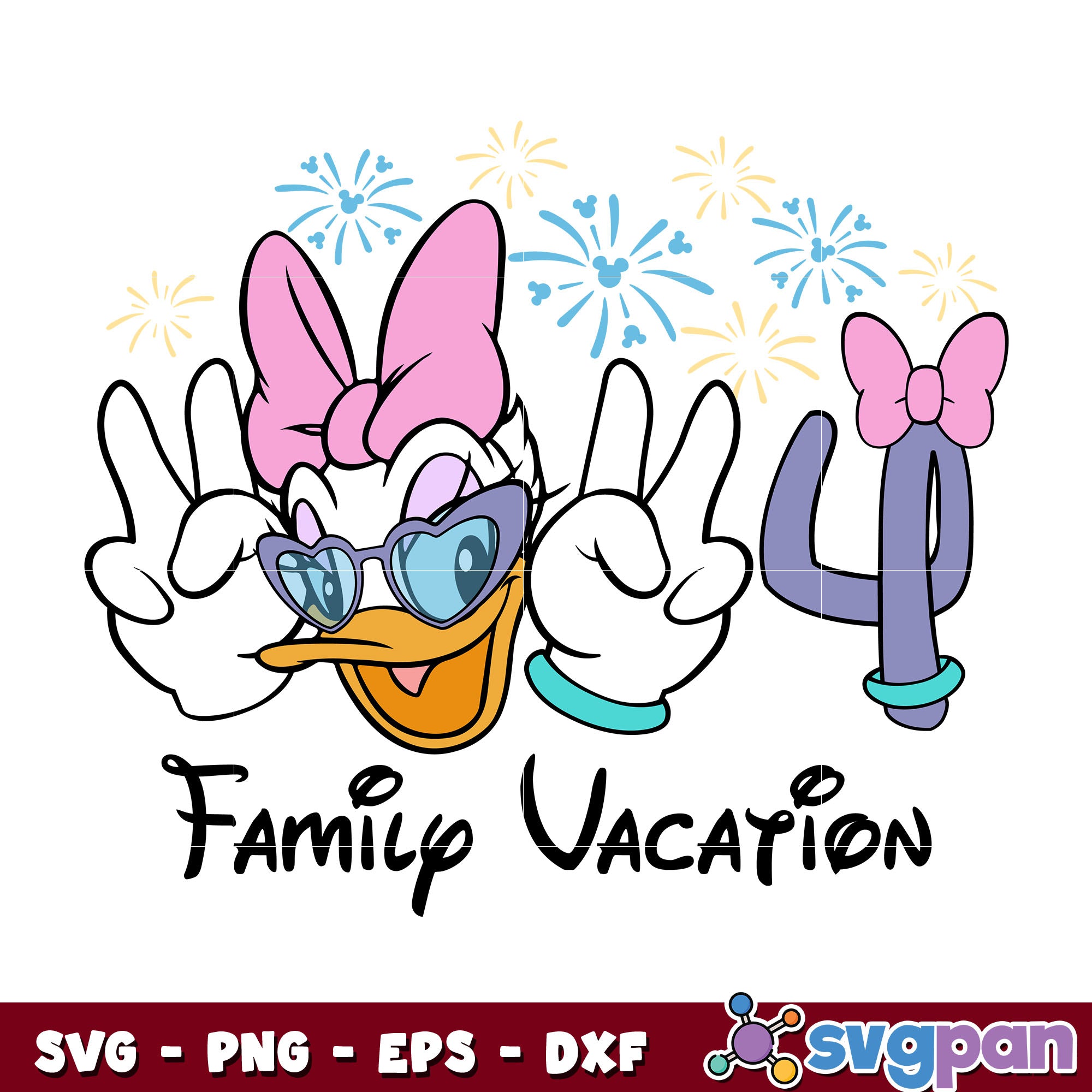 Daisy duck head 2024 family vacation svg, disney daisy duck svg – svgpan