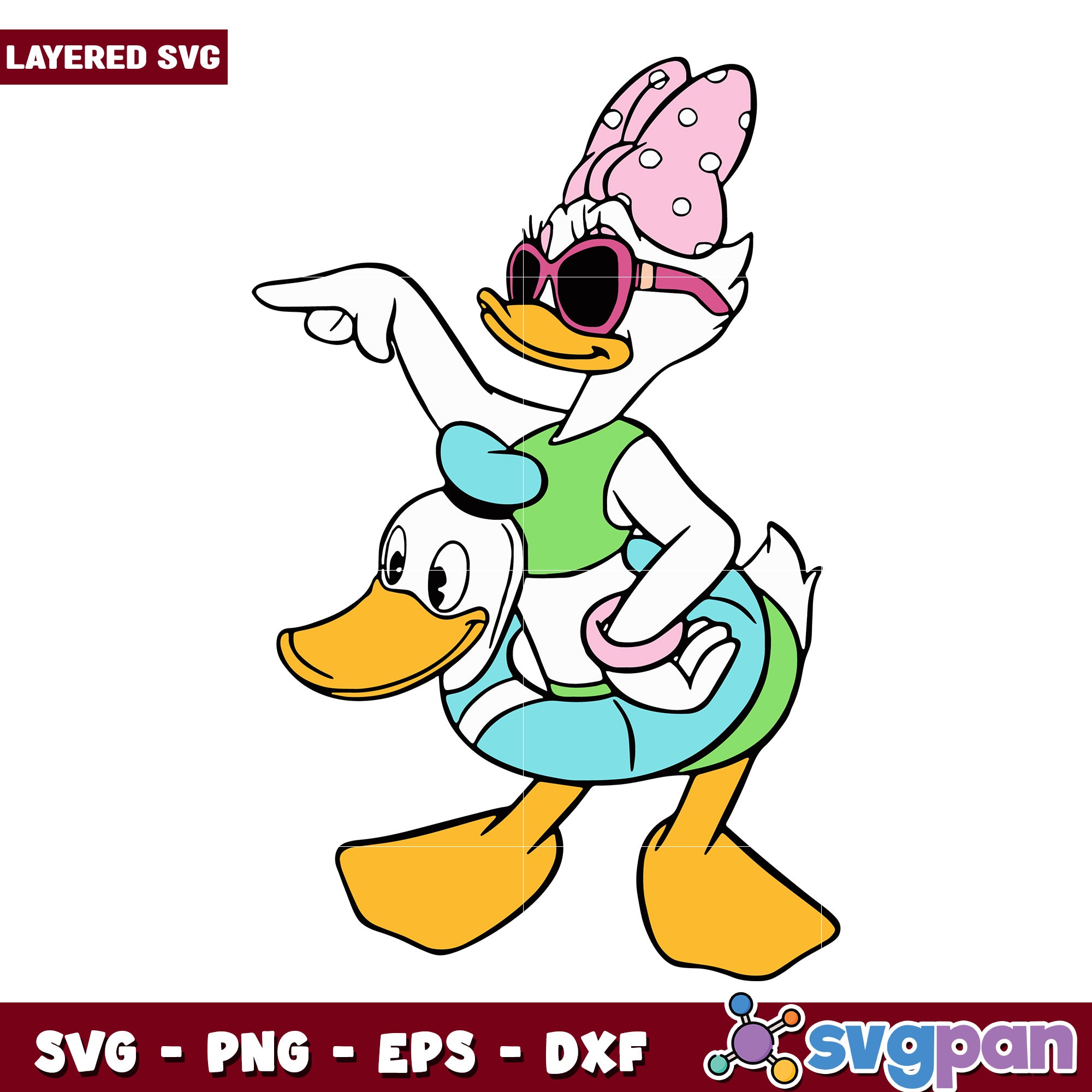 Daisy duck in the beach svg, disney characters svg, summer time svg ...
