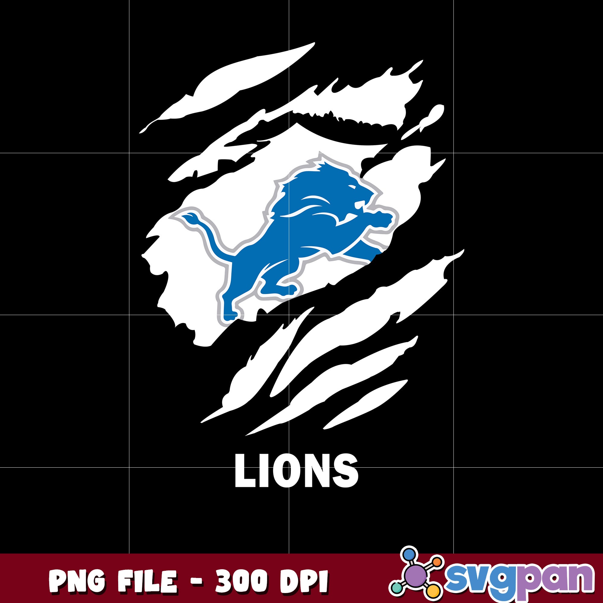 Detroit lions team logo design png, nfl detroit lions emblem png, blue ...