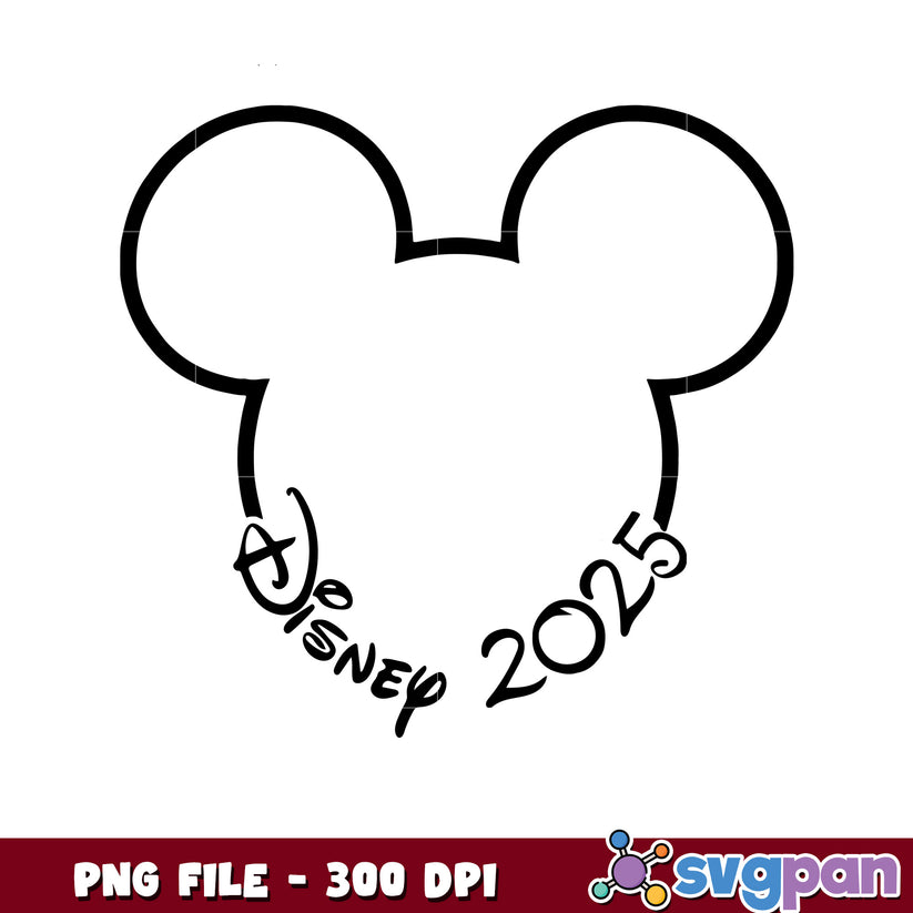Disney 2025 Mickey Mouse PNG – svgpan