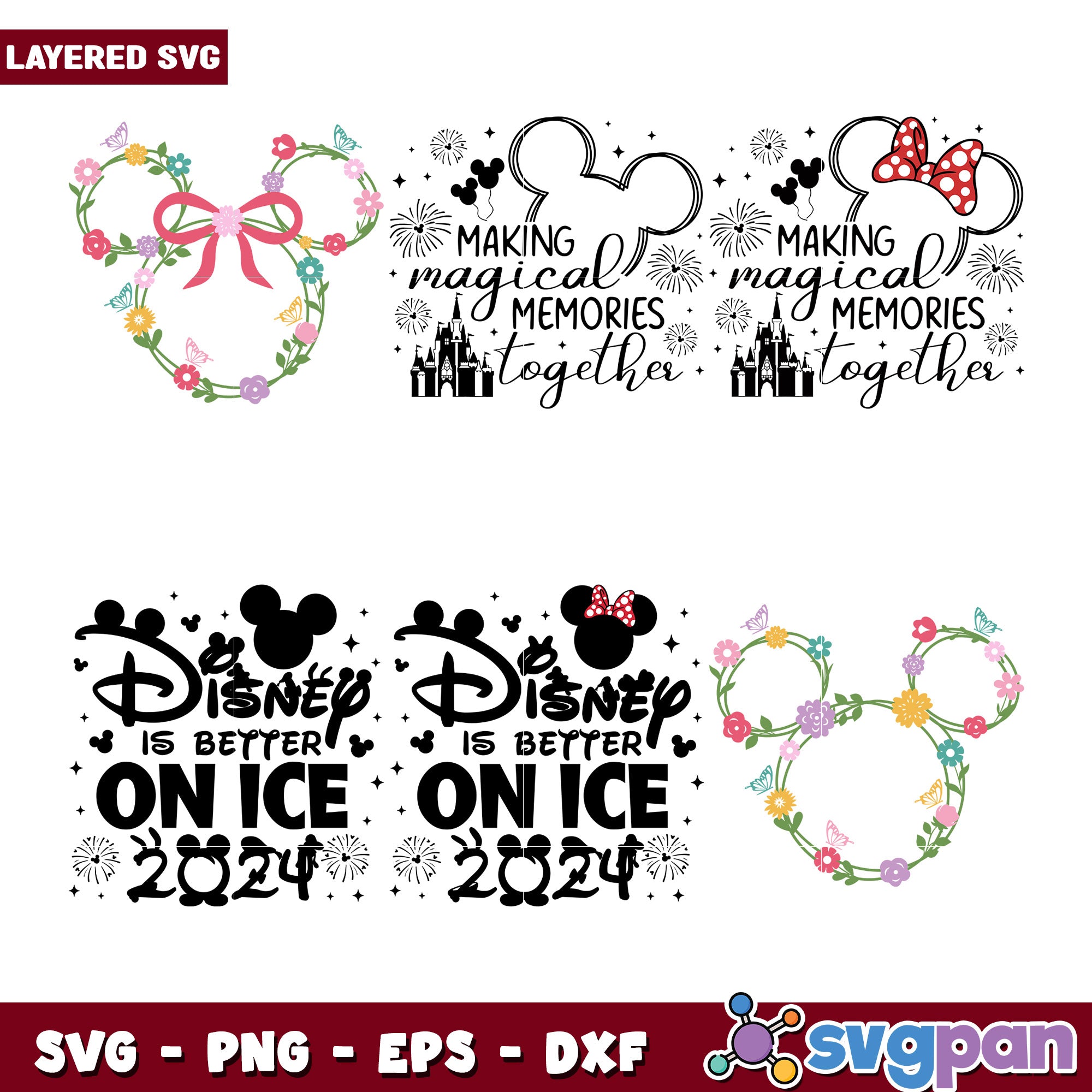 Disney Bundle SVG Floral Mickey, 2024 Designs – svgpan