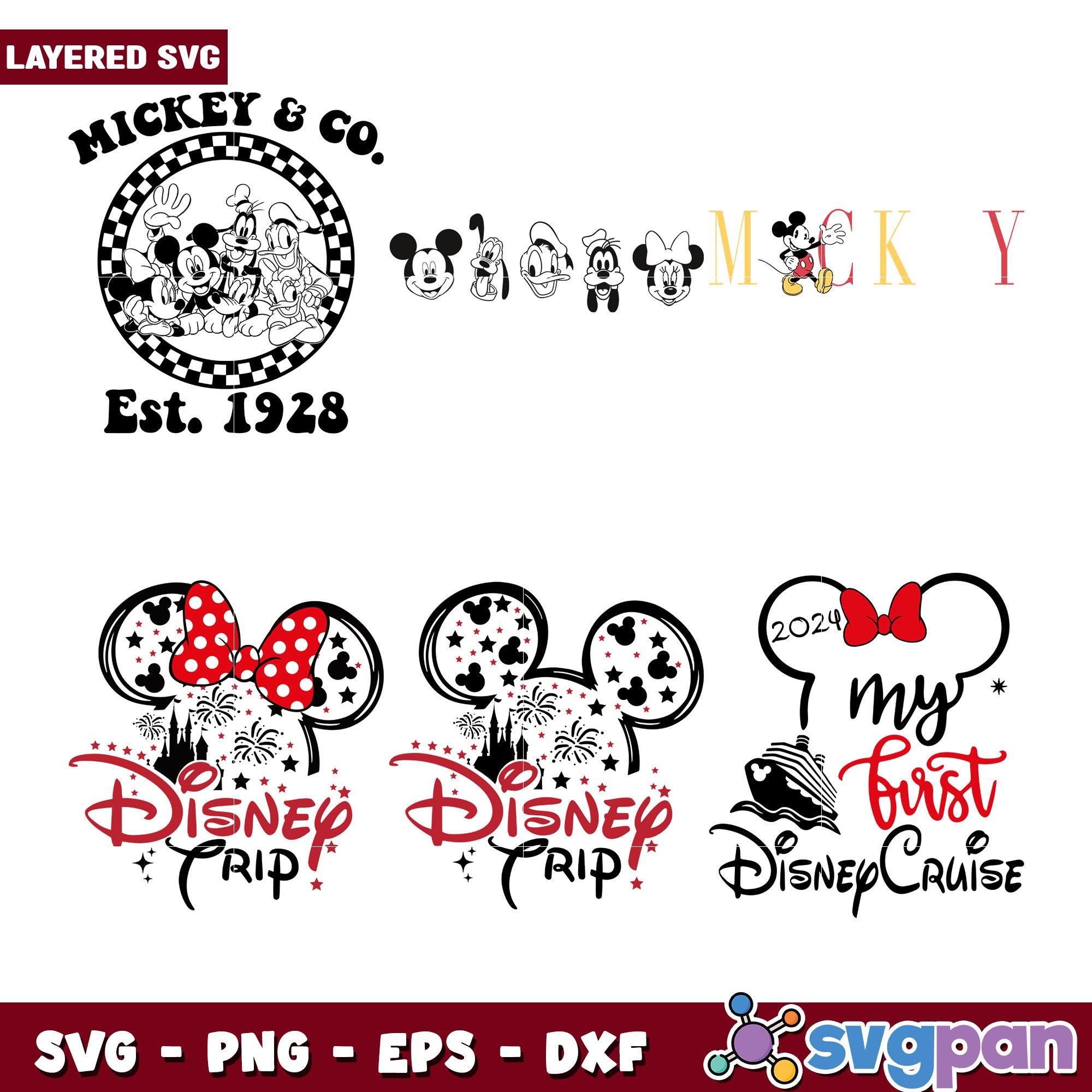 Disney Bundle SVG Mickey Mouse & Friends – svgpan
