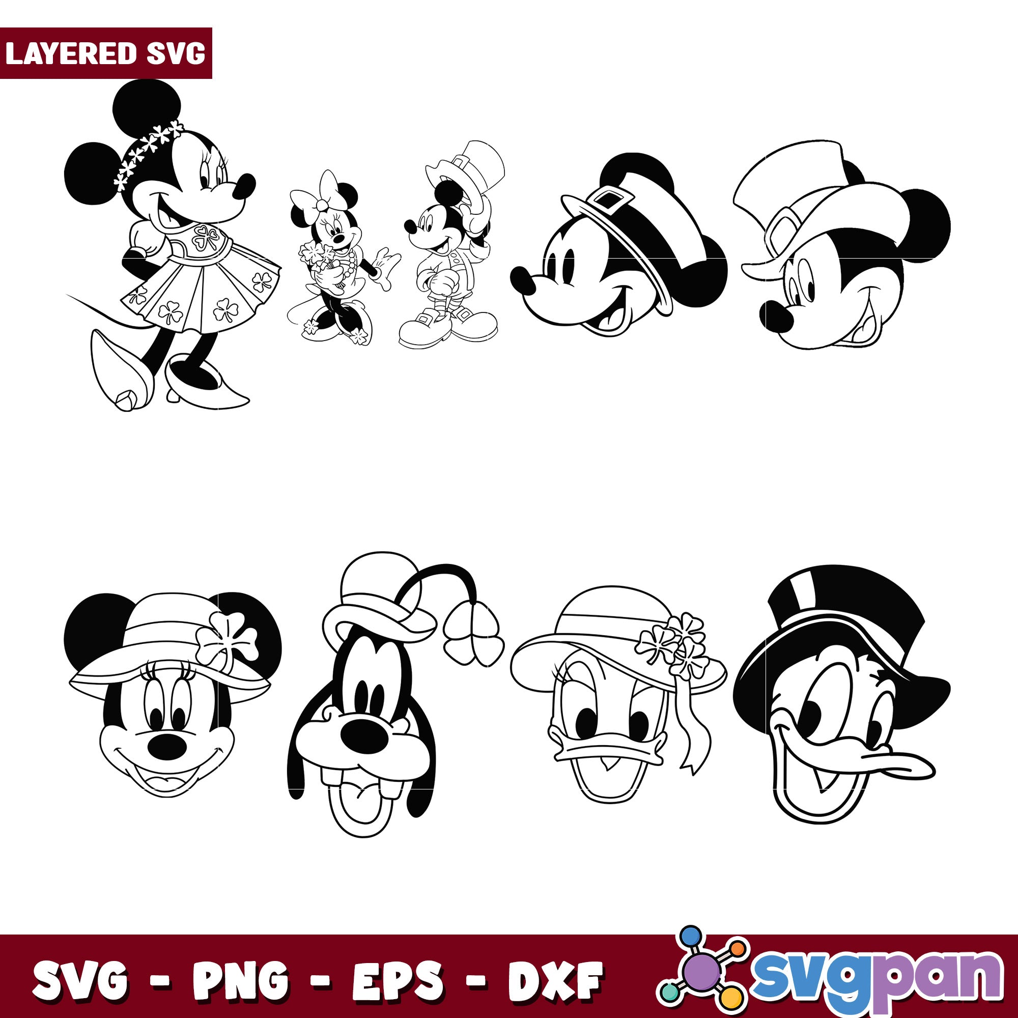 Disney Character Bundle SVG for Crafting Fun – svgpan